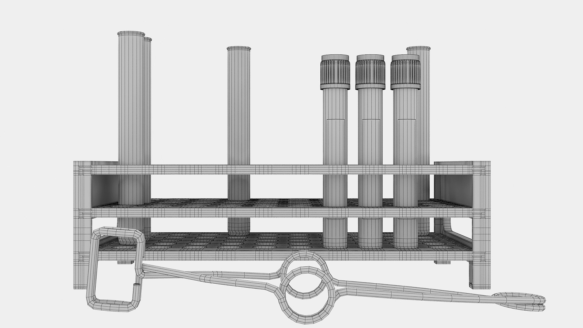 3D Model Stand Test Tube Tweezers - TurboSquid 1536558