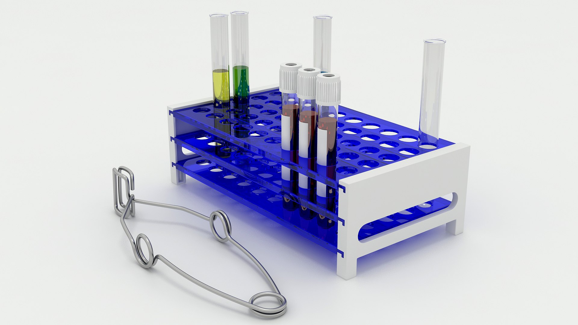 3D Model Stand Test Tube Tweezers - TurboSquid 1536558