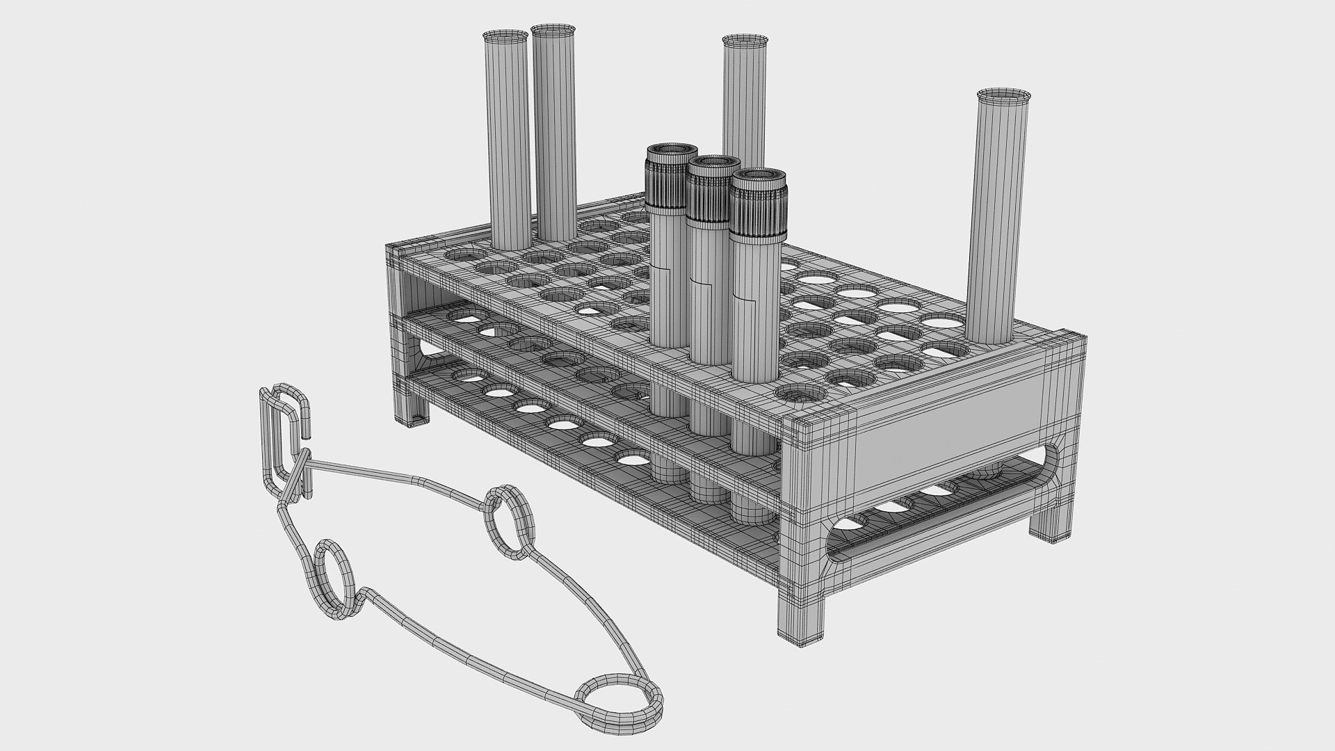 3D Model Stand Test Tube Tweezers - TurboSquid 1536558
