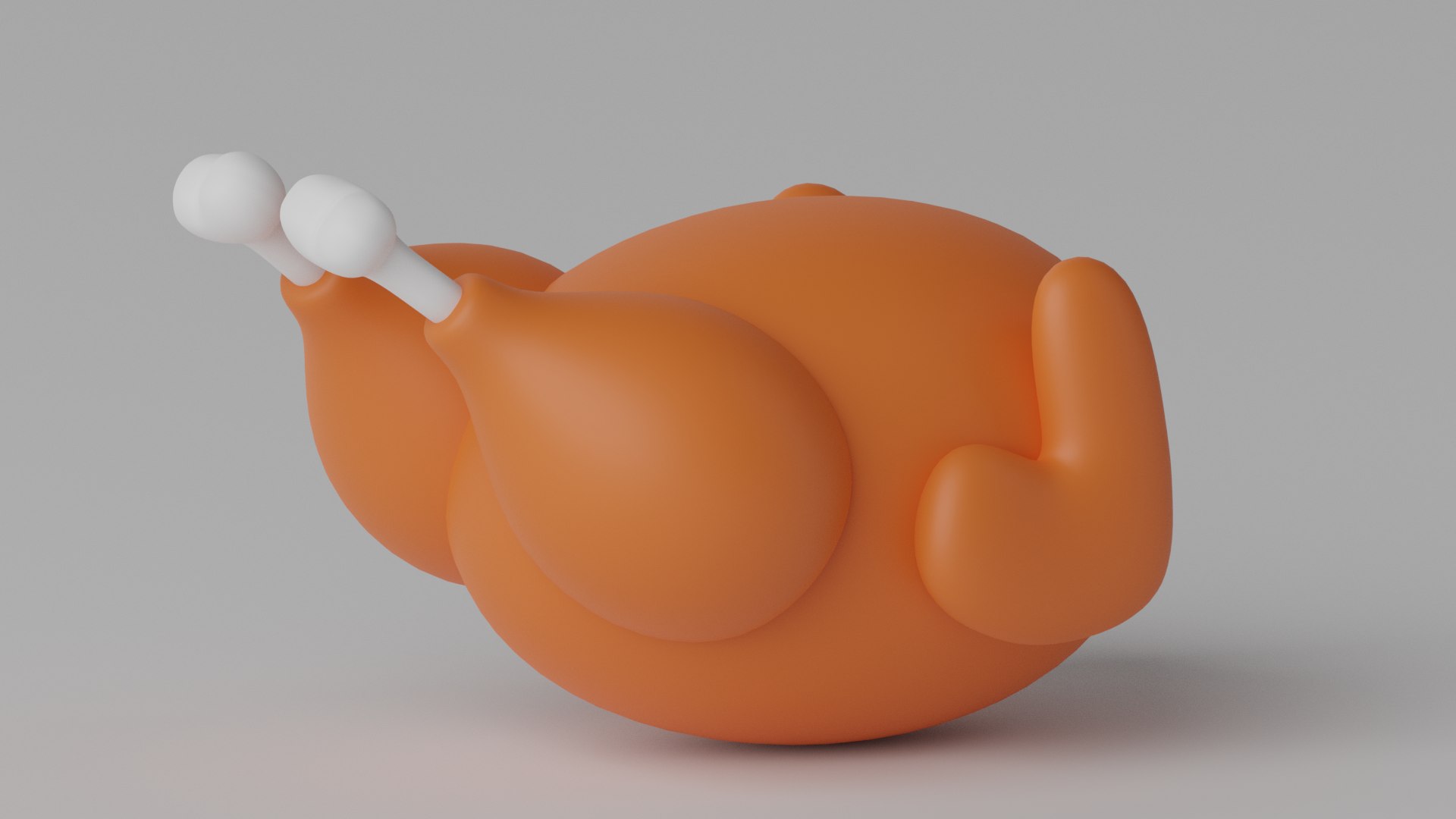 3D Cartoon Roasted Turkey - TurboSquid 2178802