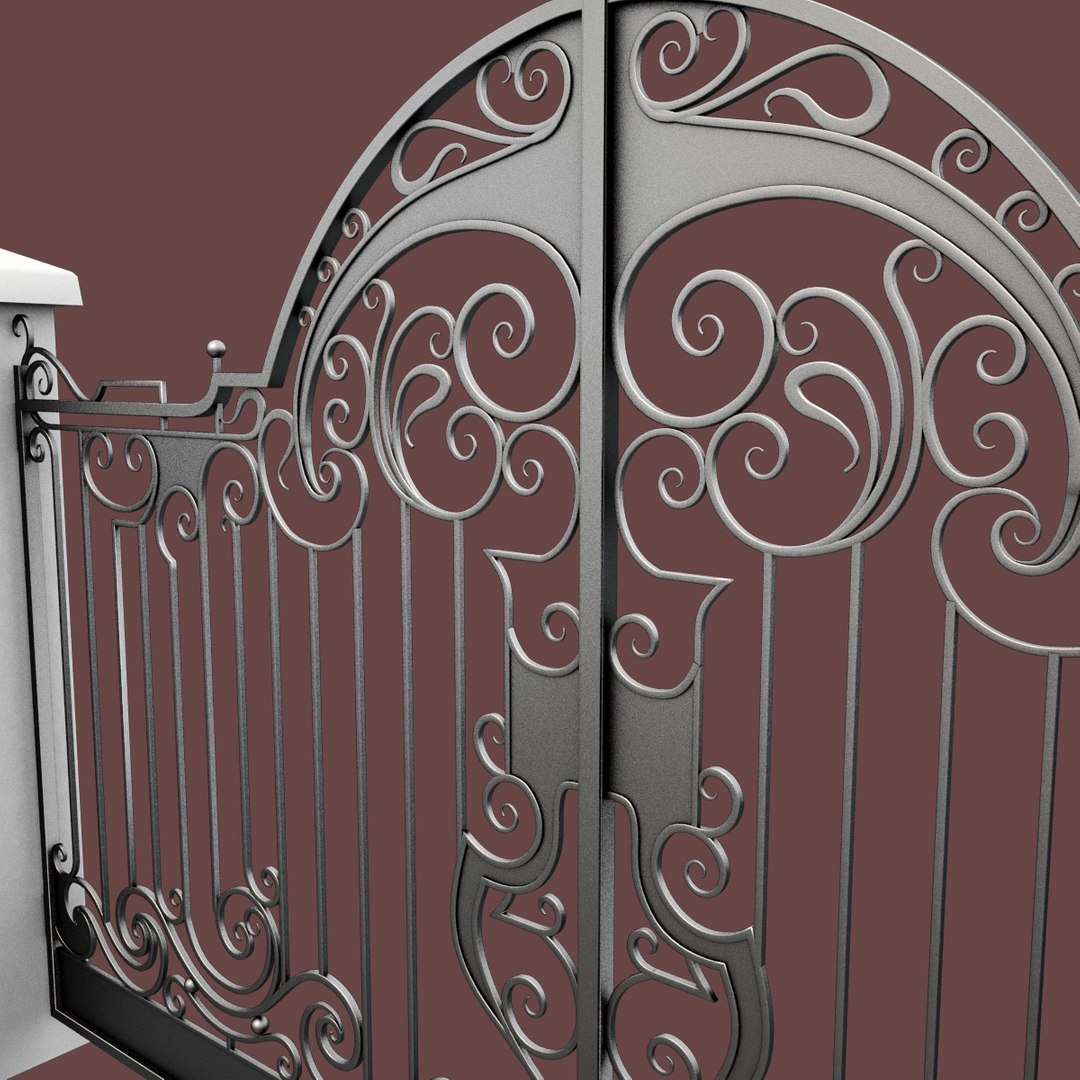 3d Wrought Iron Gate Model