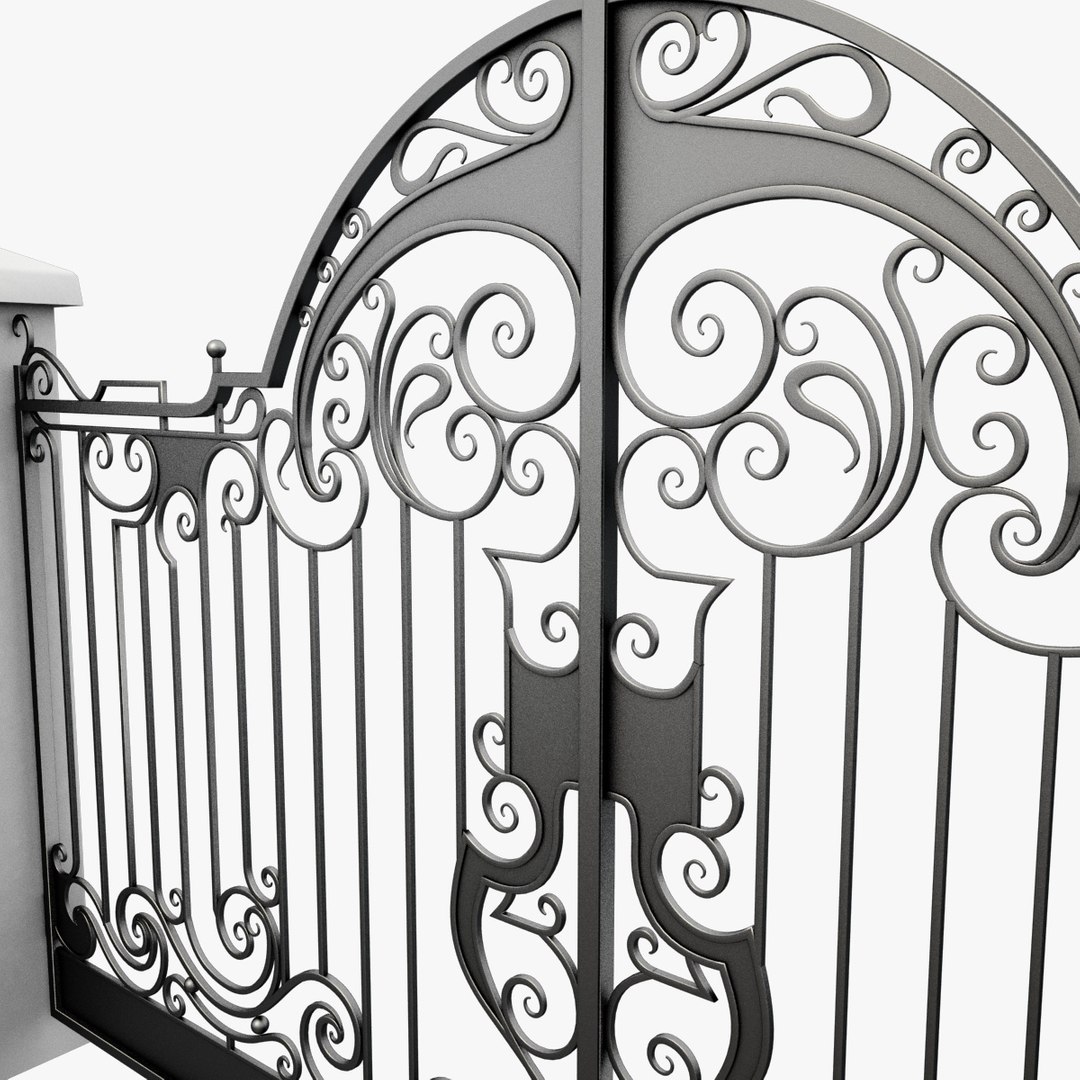 3d Wrought Iron Gate Model