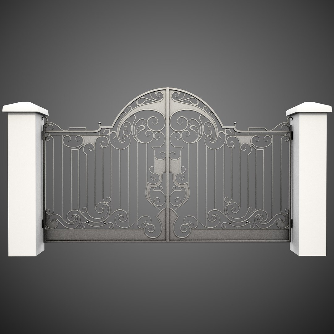 3d Wrought Iron Gate Model
