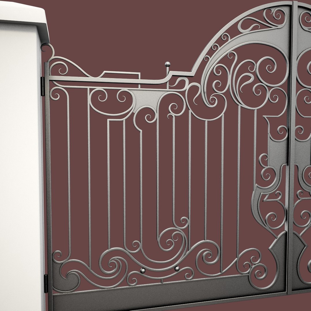 3d Wrought Iron Gate Model