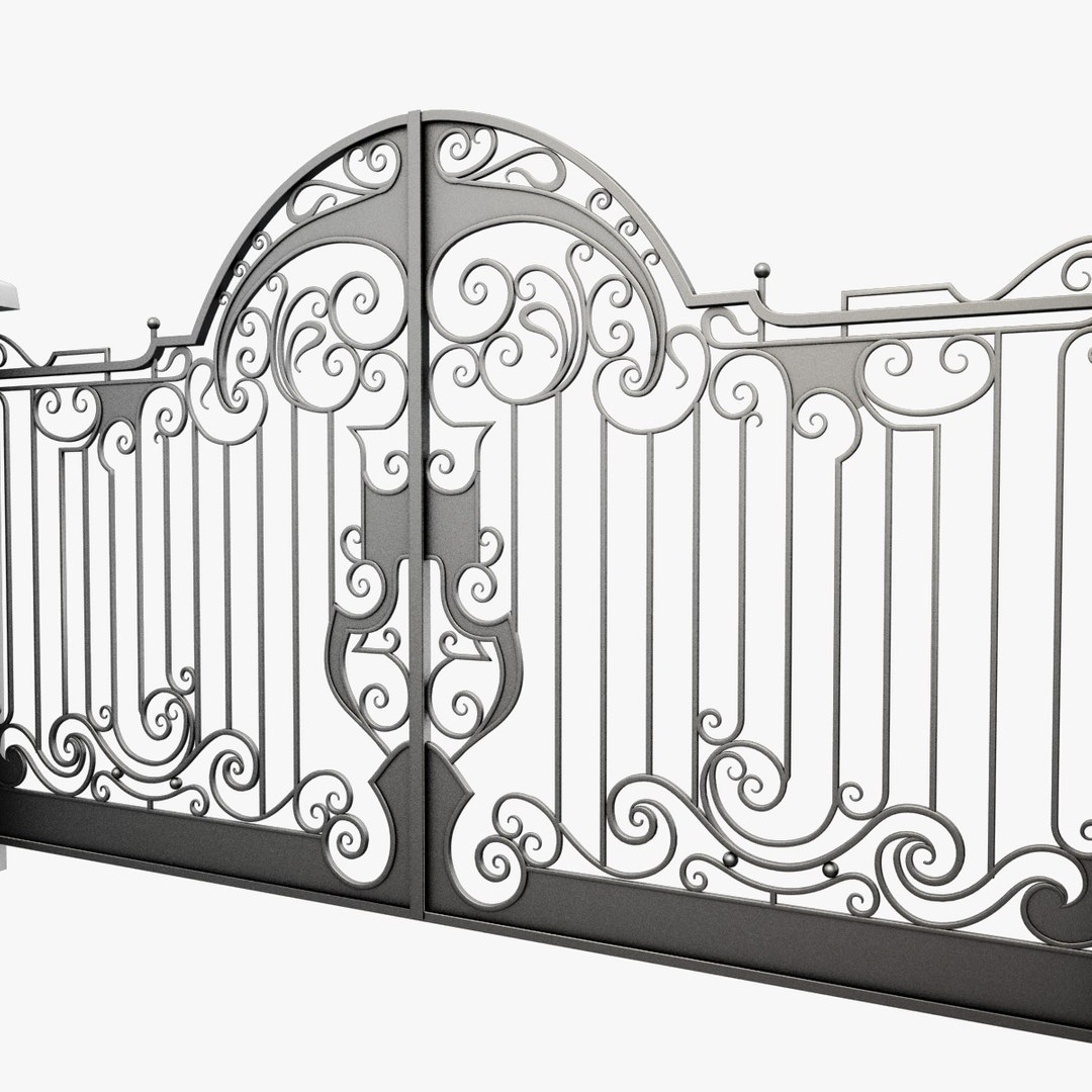 3d Wrought Iron Gate Model