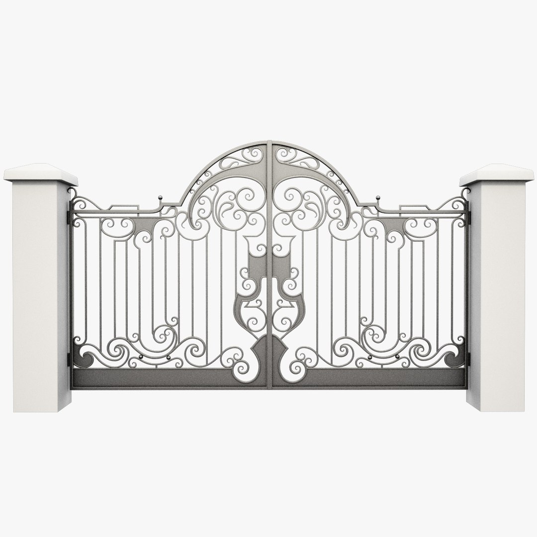 3d Wrought Iron Gate Model