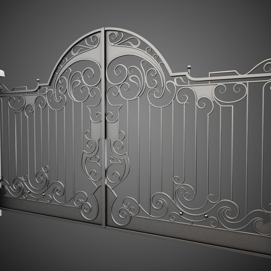 3d Wrought Iron Gate Model