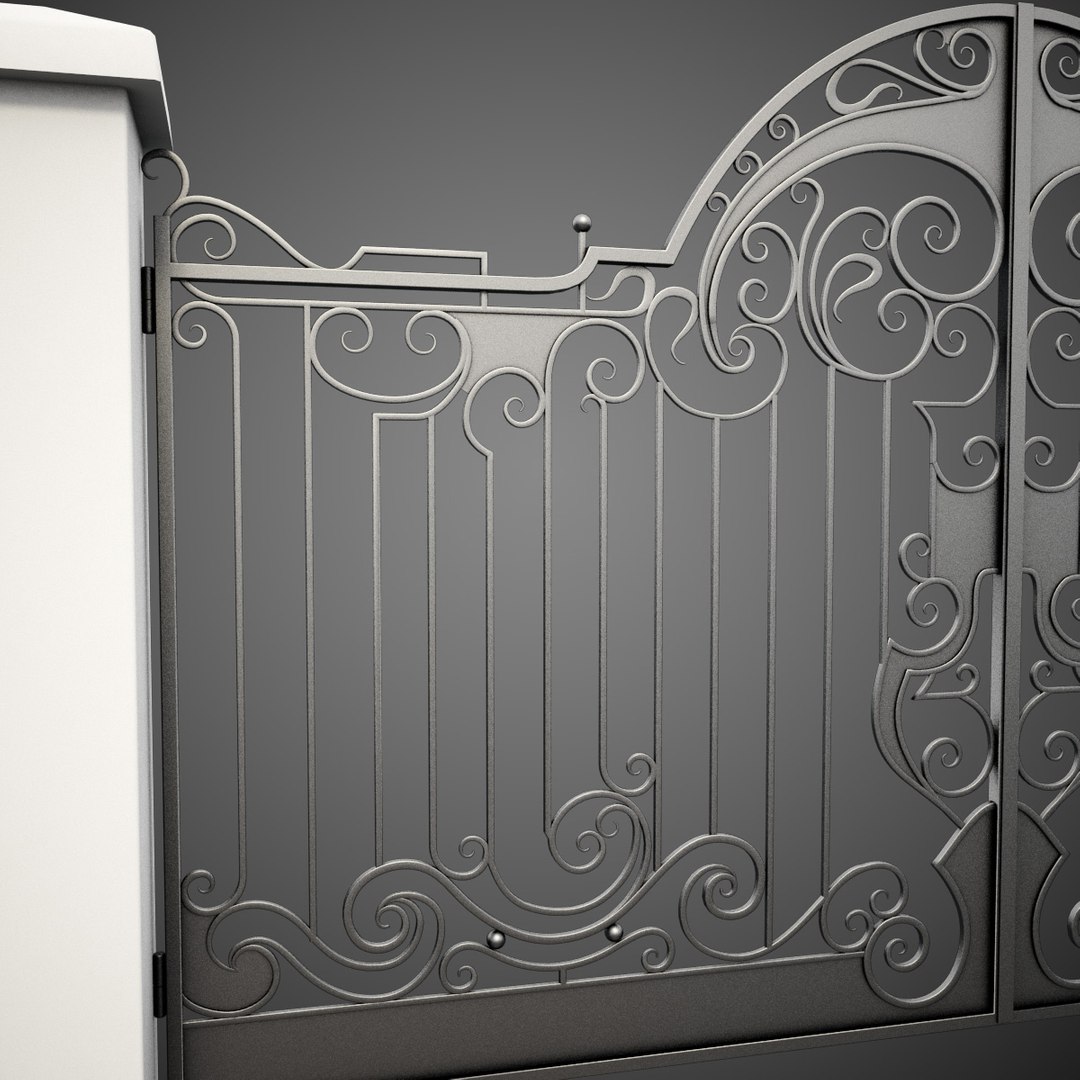 3d Wrought Iron Gate Model