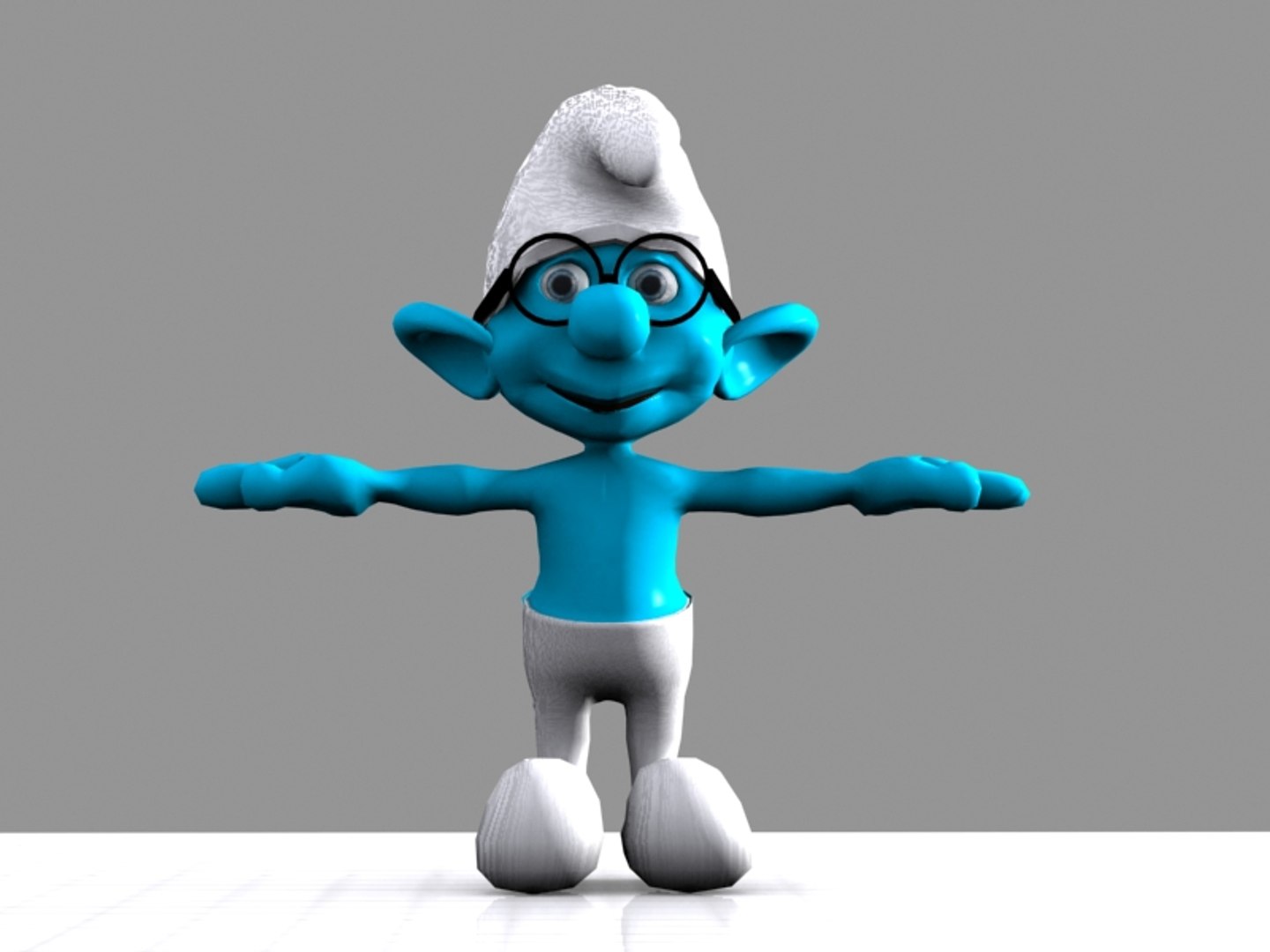 3d brainy smurf