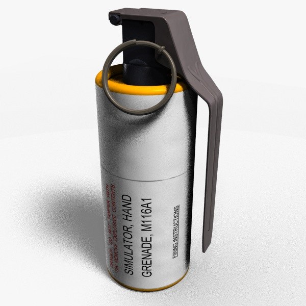 3d model of simulator hand grenade
