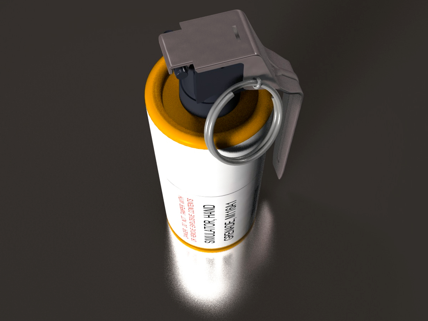 3d model of simulator hand grenade