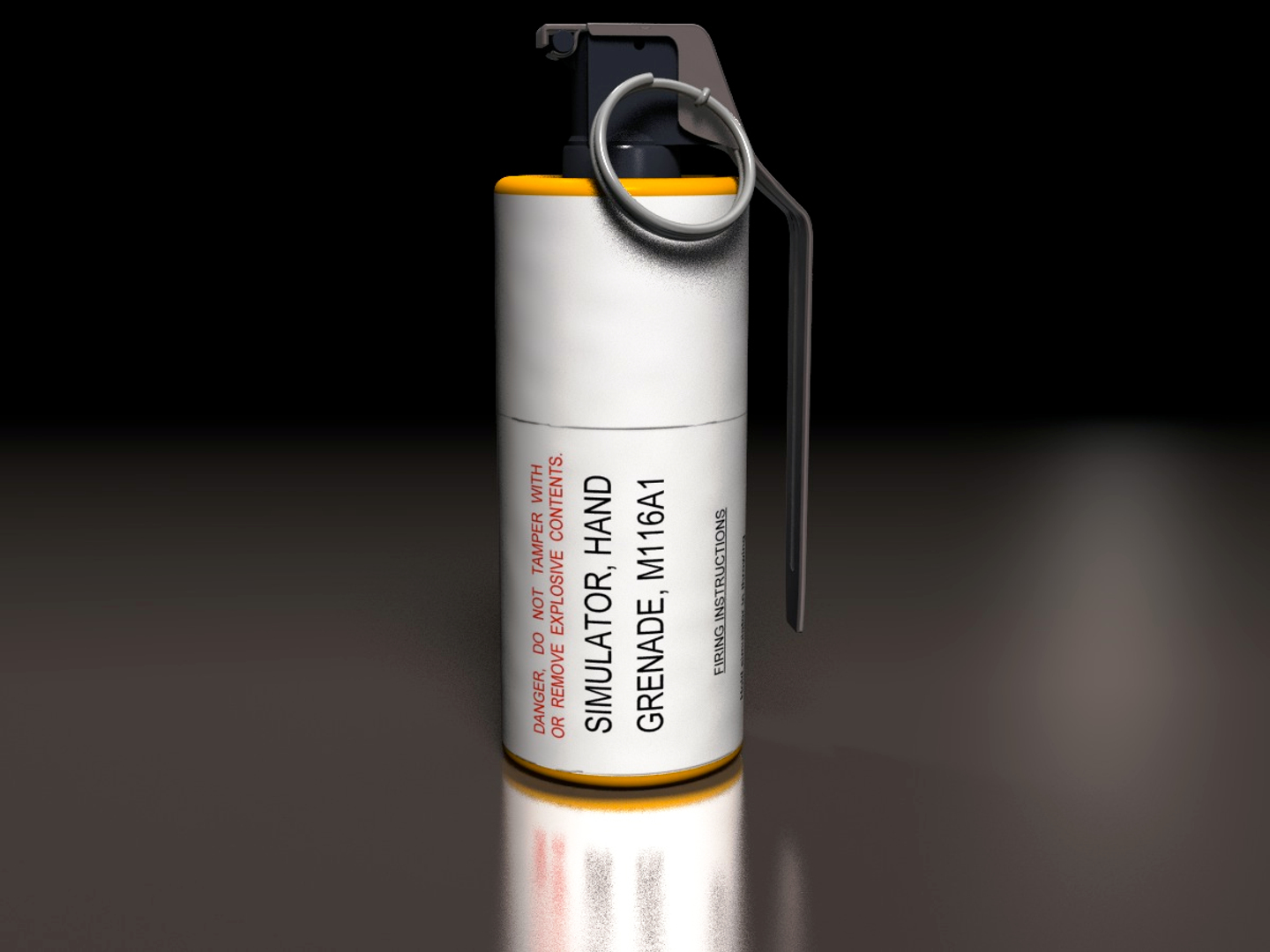 3d model of simulator hand grenade