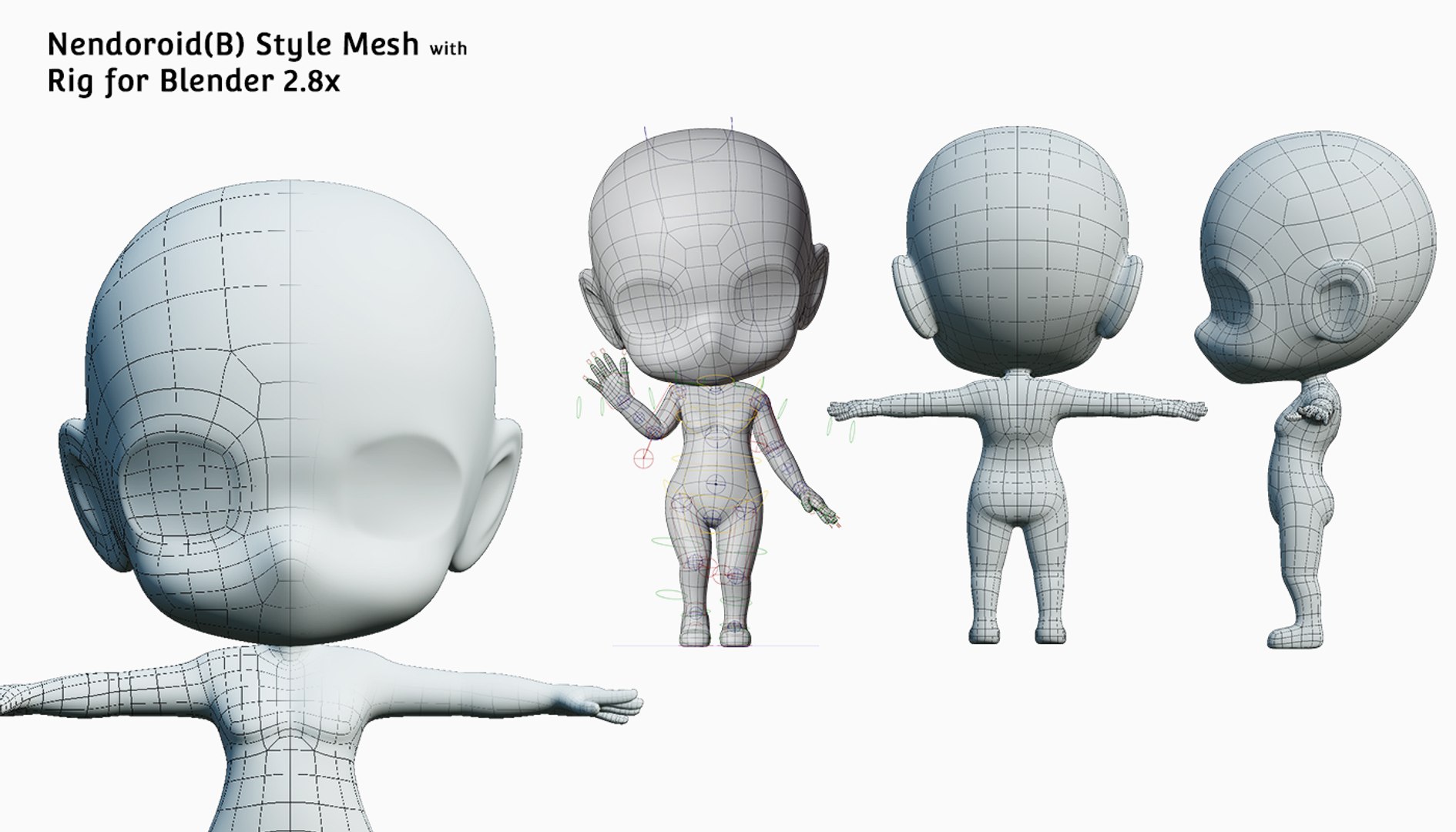 3D Character Meshes Rigged Base - TurboSquid 1382197