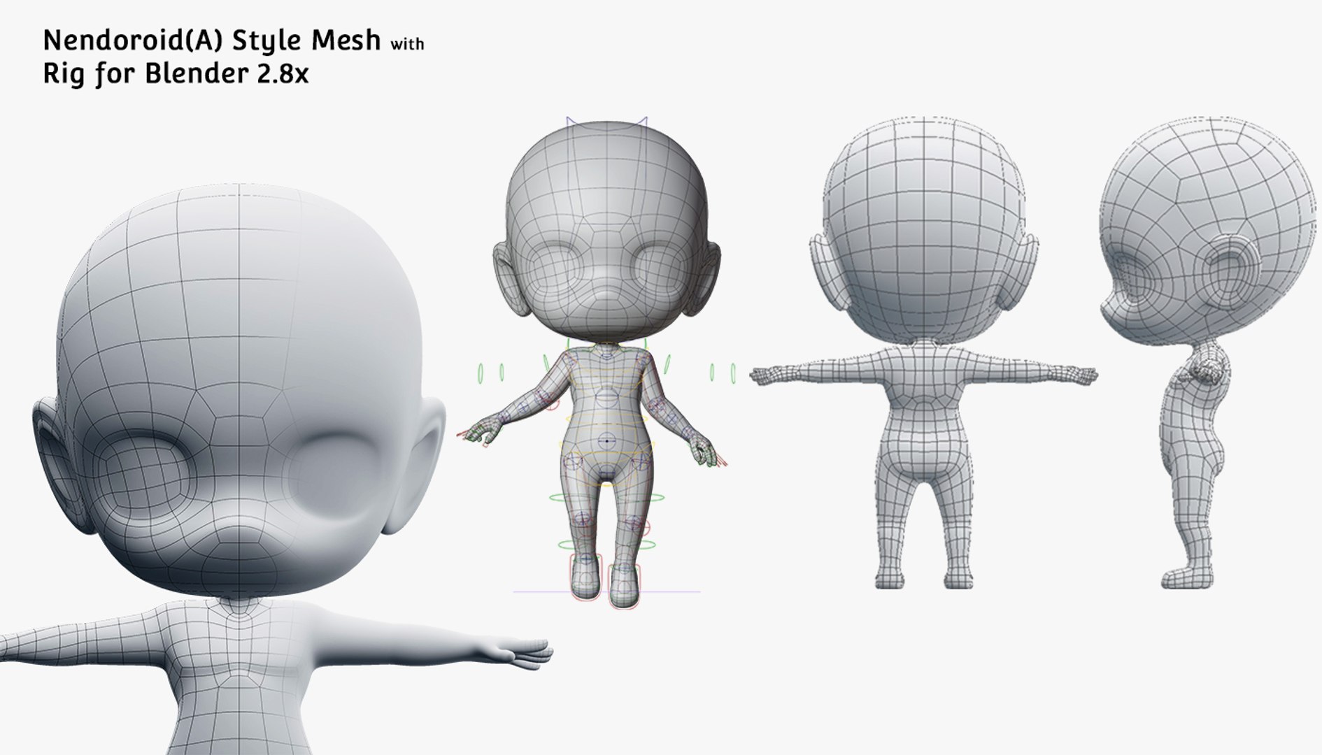 3D Character Meshes Rigged Base - TurboSquid 1382197