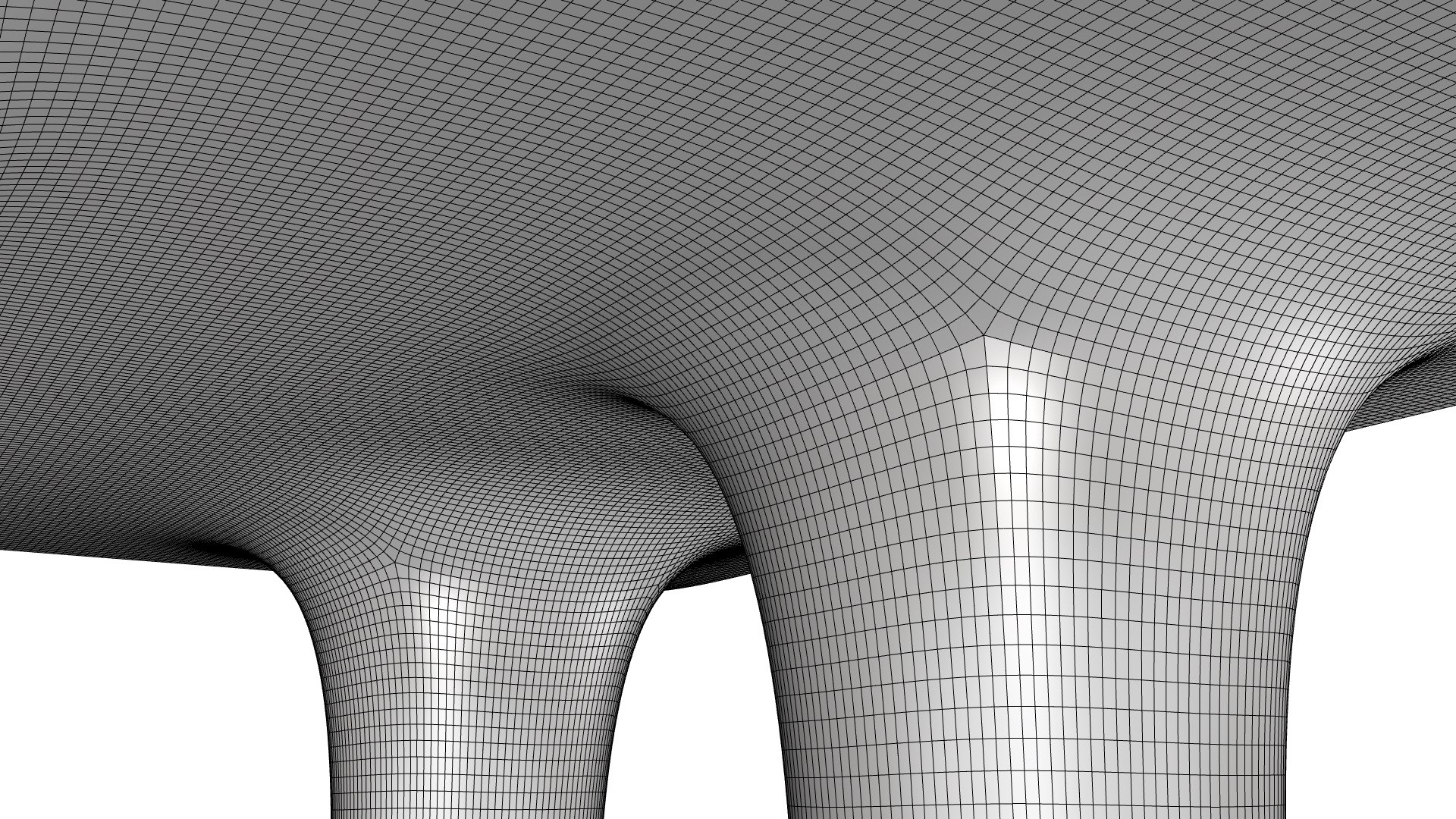 3D Quad Topology Columns Structure Model - TurboSquid 2405082