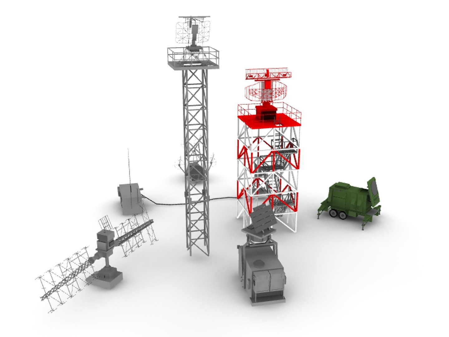 Radar Military Airports 3d Max