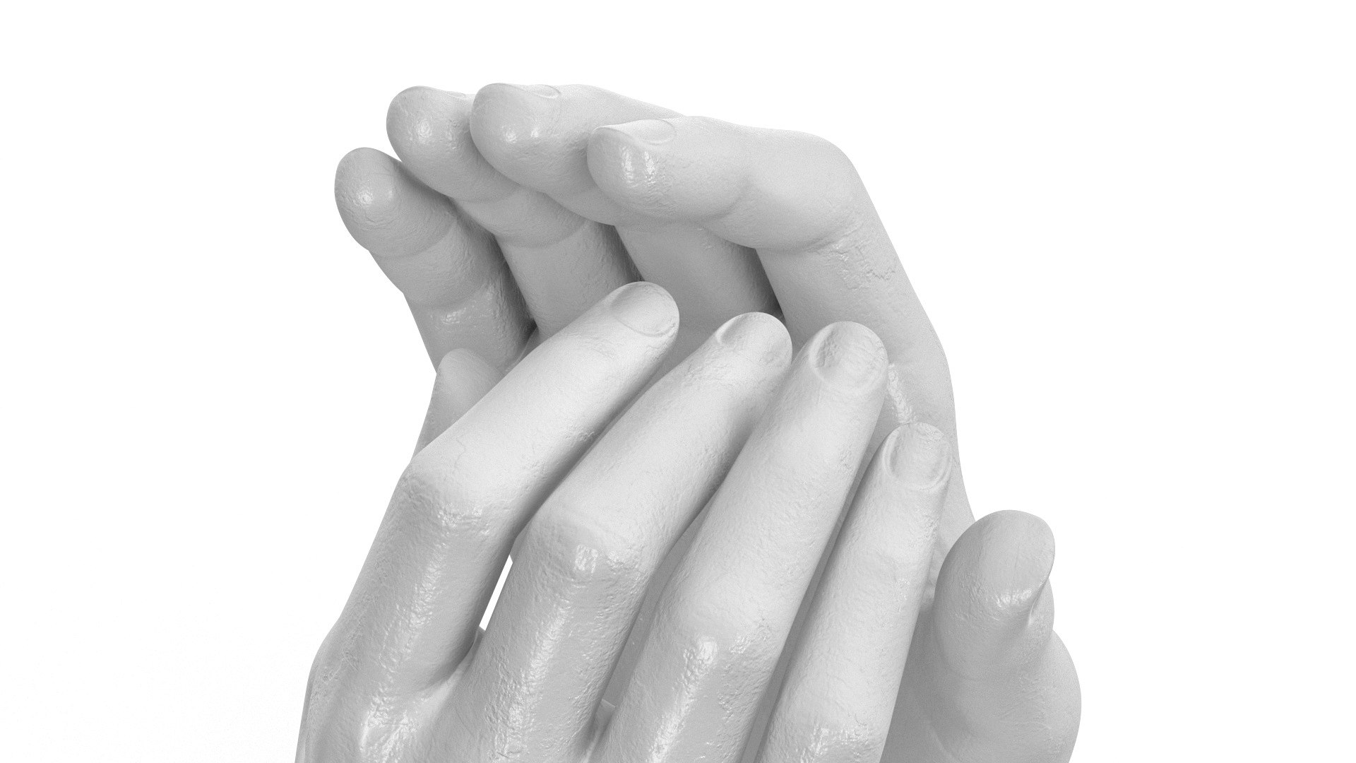 Hands Sculpture White Model - TurboSquid 1948552