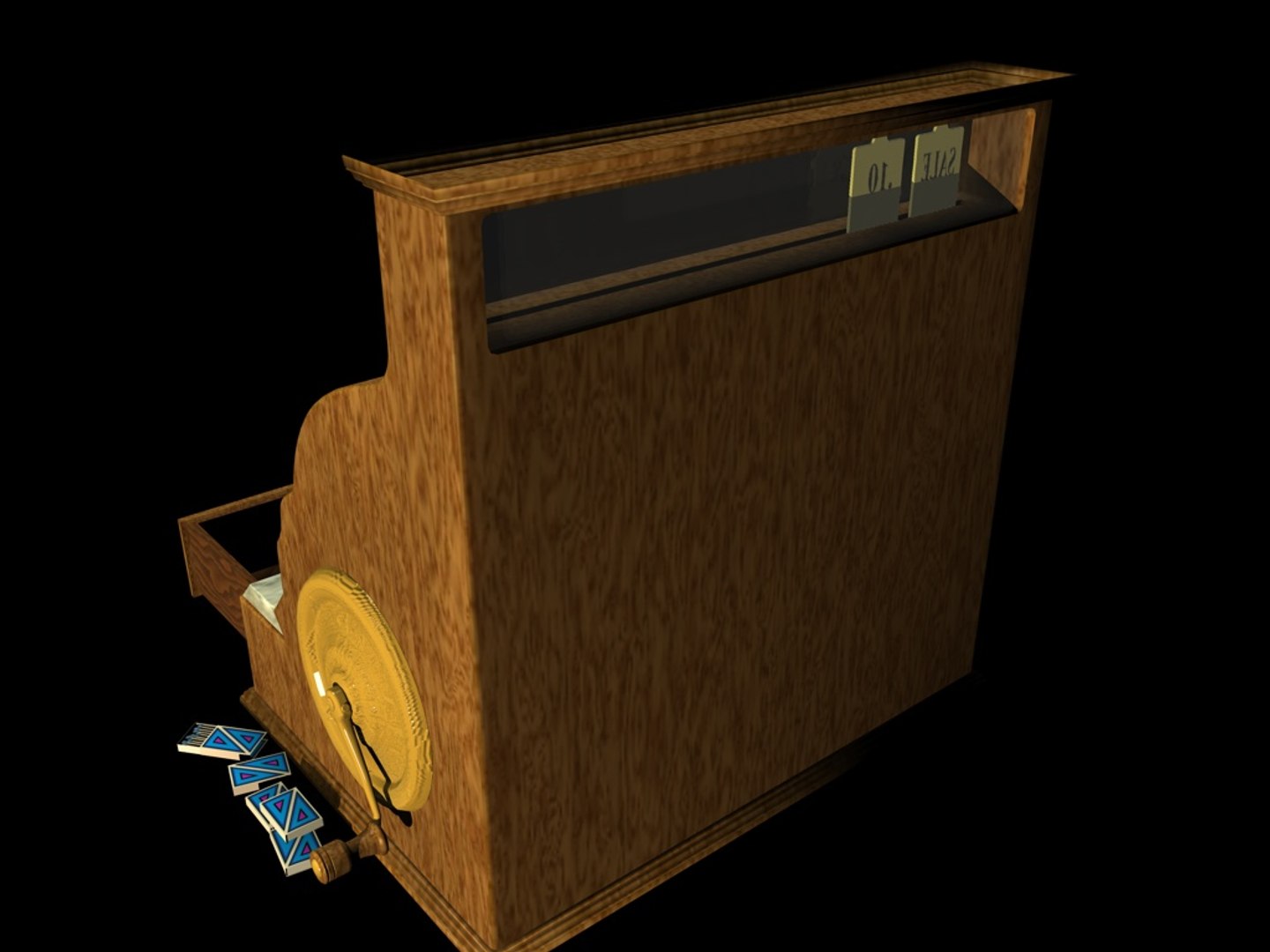 Old Cash Register 3d Model