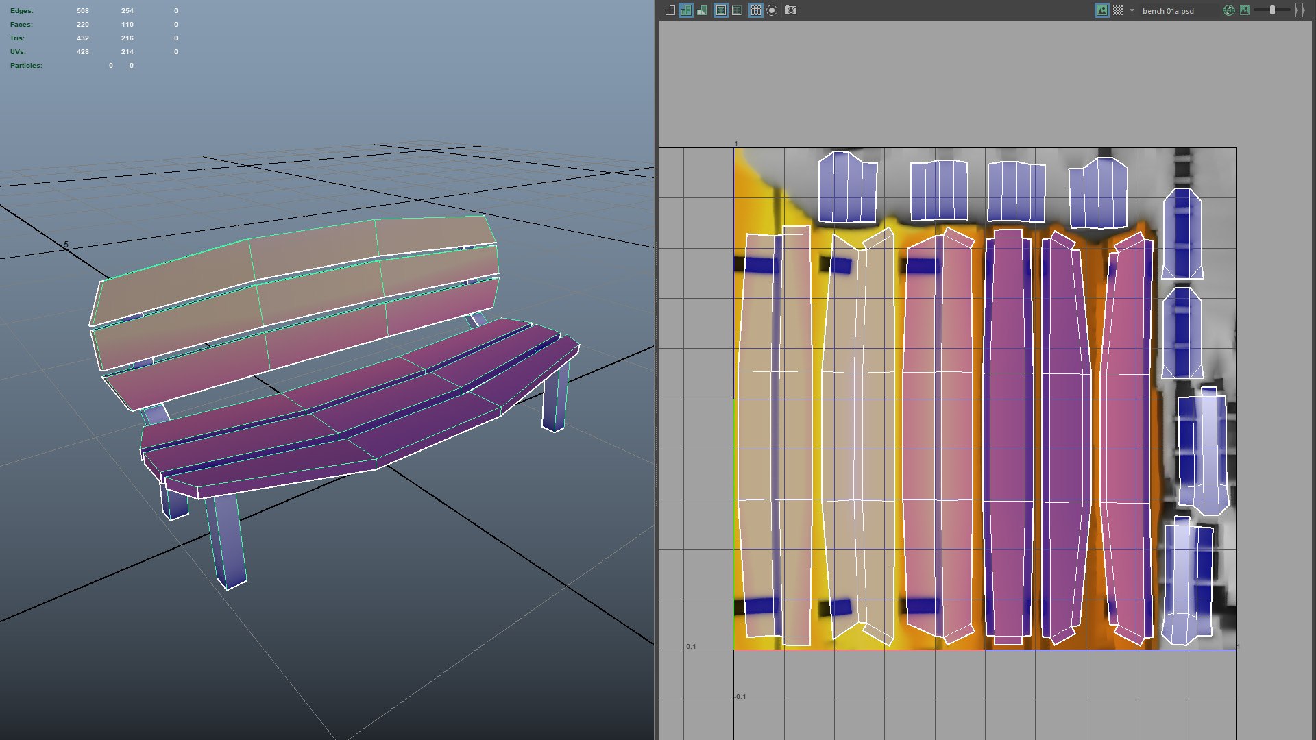 Bench Low Poly 3D Model - TurboSquid 1926579