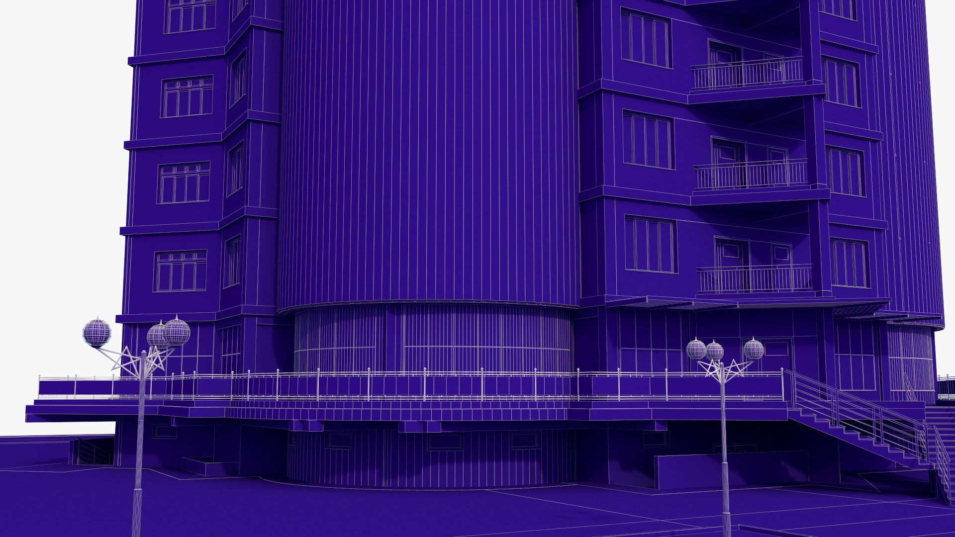 Multi-storey Building 3D Model - TurboSquid 2014678