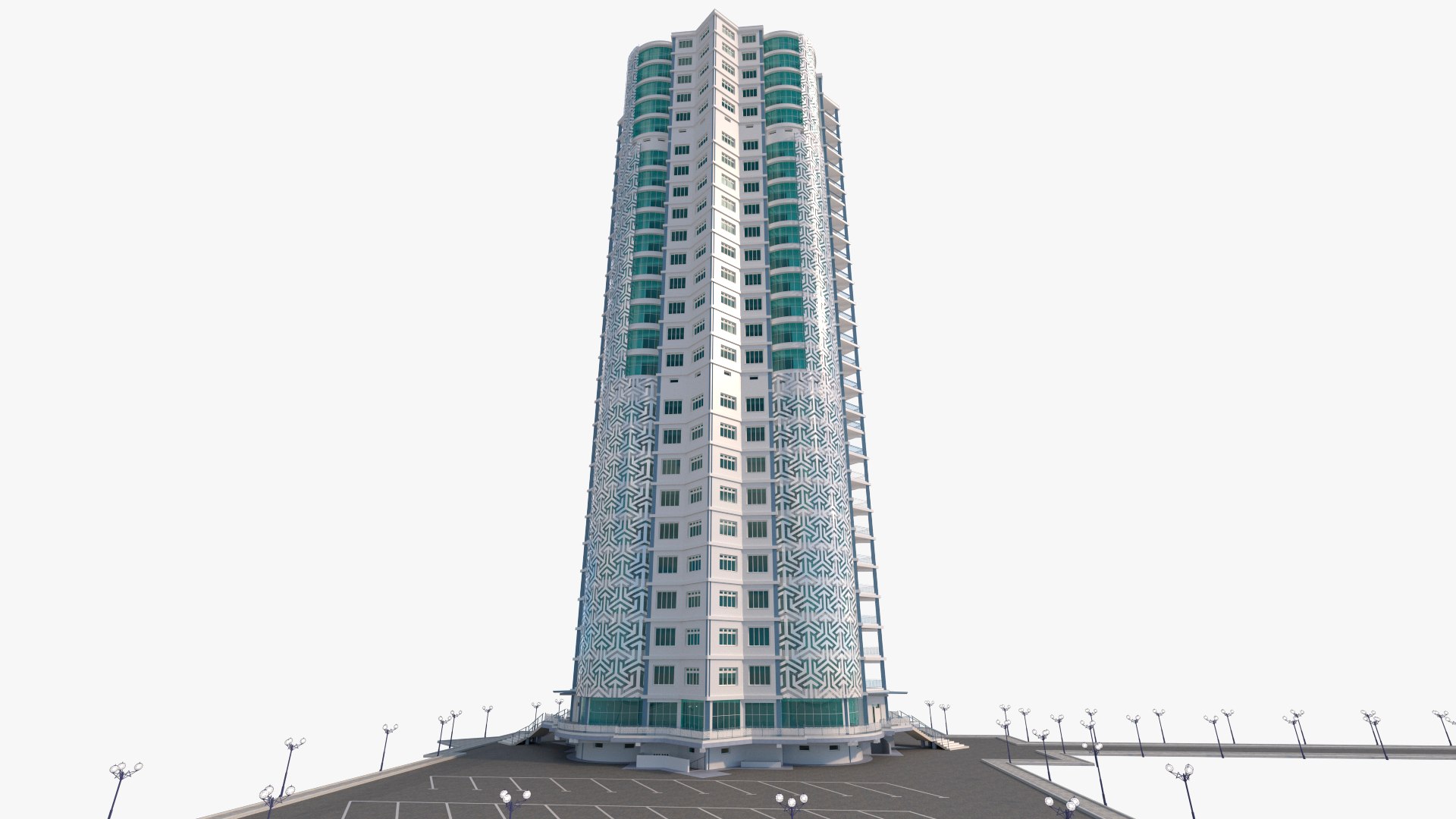 Multi-storey Building 3D Model - TurboSquid 2014678