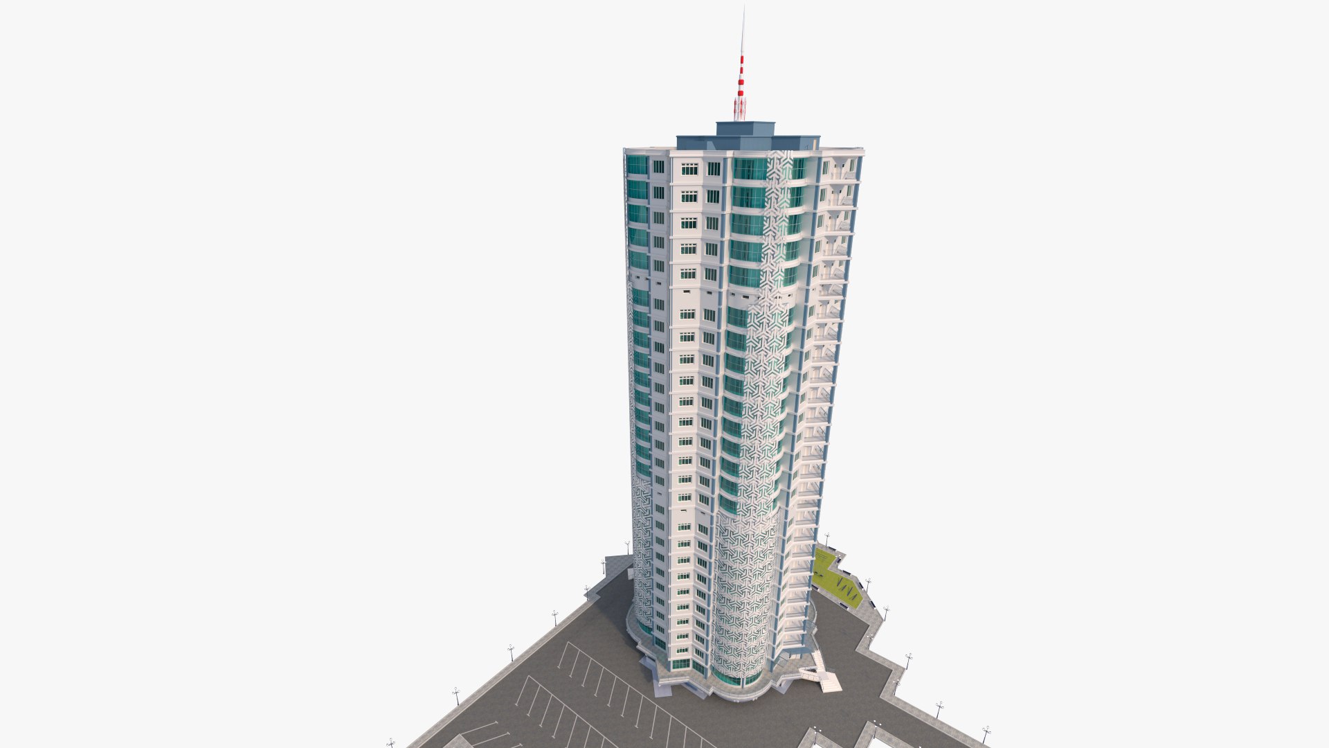 Multi-storey Building 3D Model - TurboSquid 2014678
