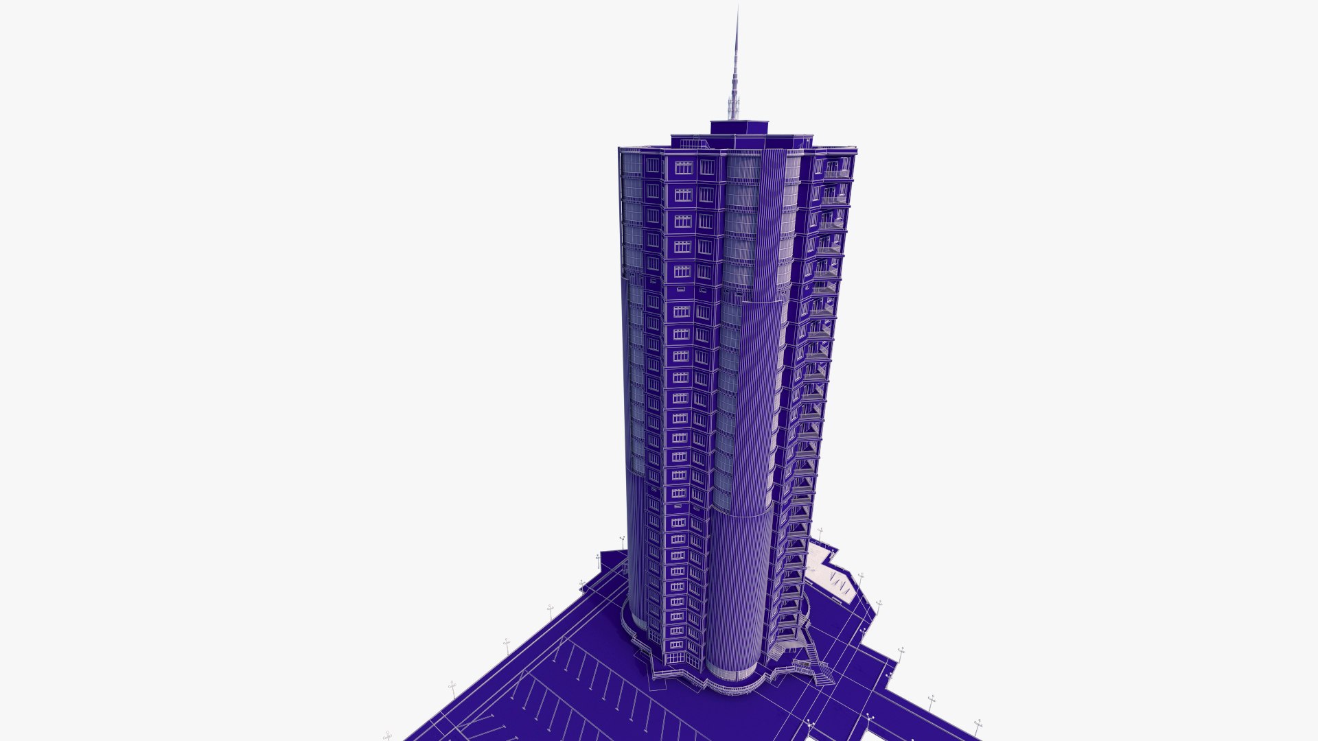 Multi-storey Building 3D Model - TurboSquid 2014678