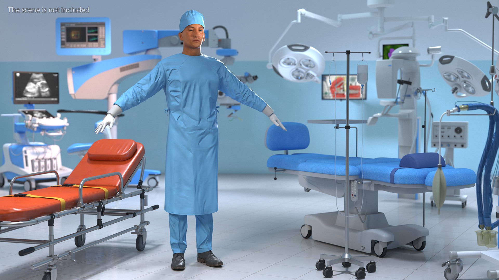 3D Male Surgeon Model - TurboSquid 2146527