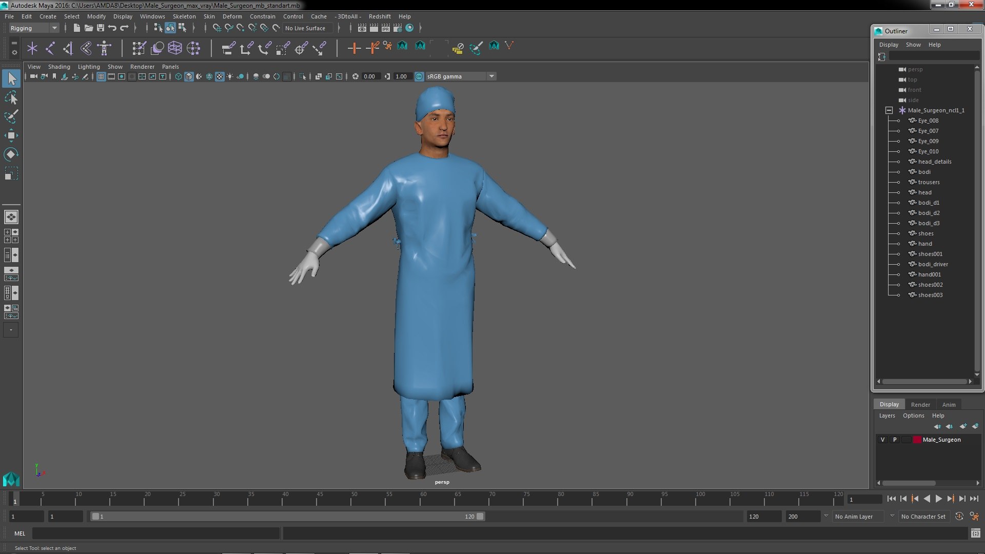 3D Male Surgeon model - TurboSquid 2146527