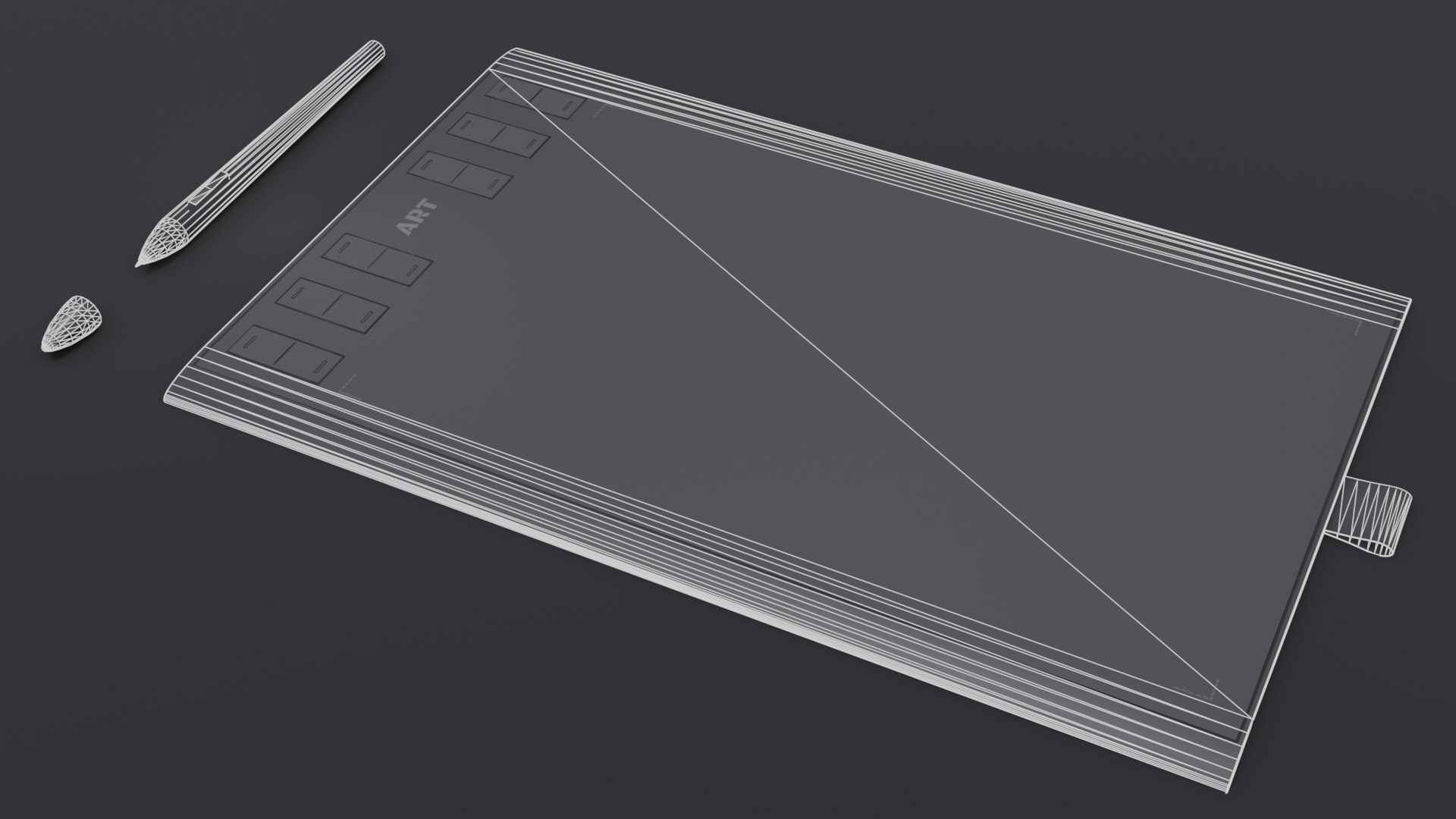 Graphics Tablet 3D Model - TurboSquid 2090758