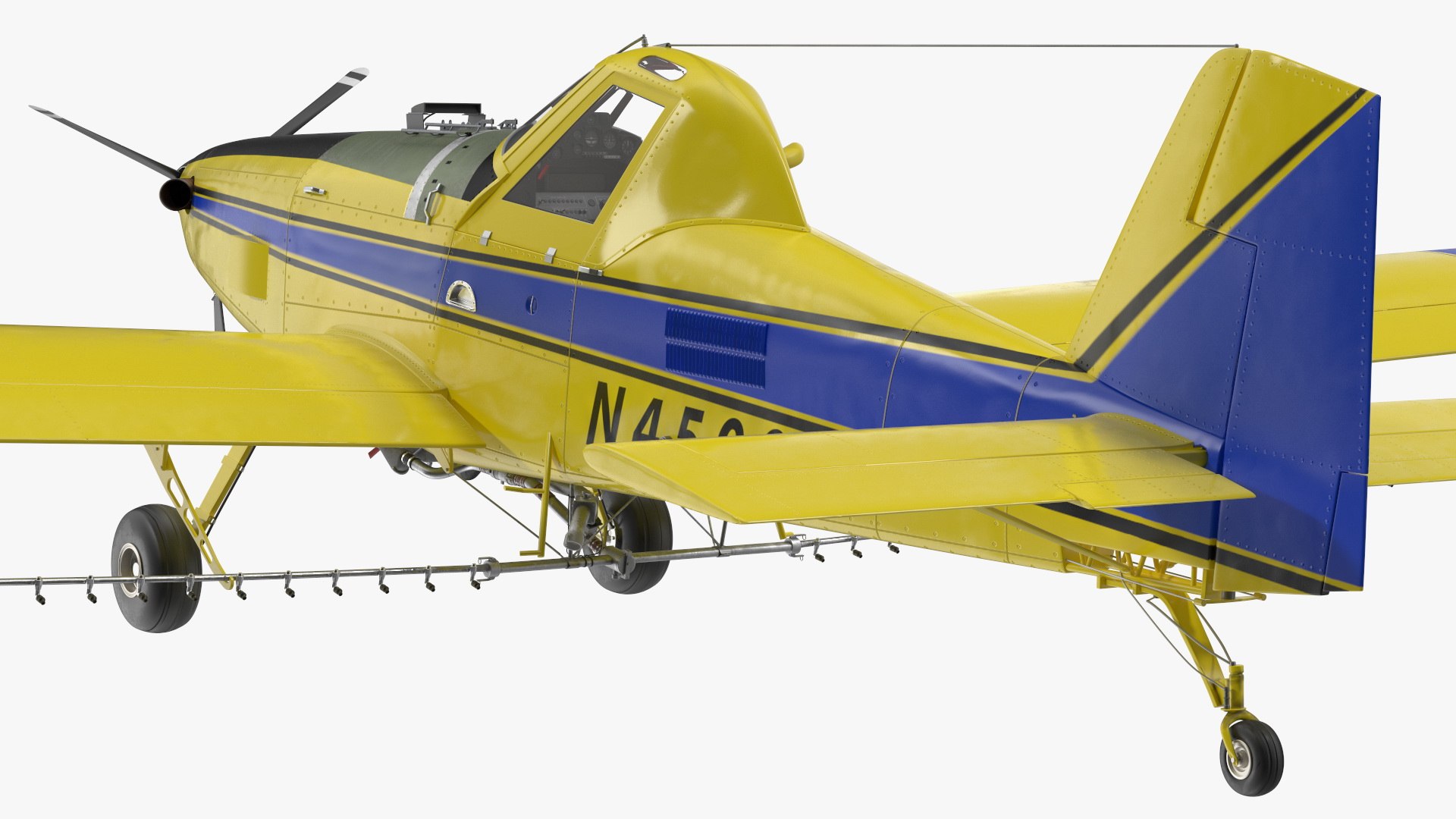 3D Agricultural Plane Air Tractor AT 502B Yellow Rigged model ...