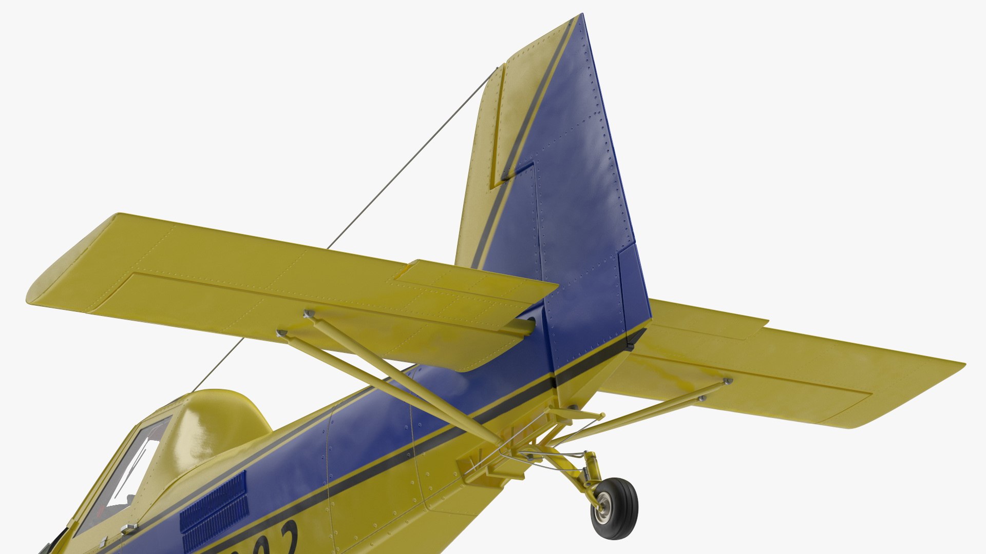 3D Agricultural Plane Air Tractor AT 502B Yellow Rigged model ...