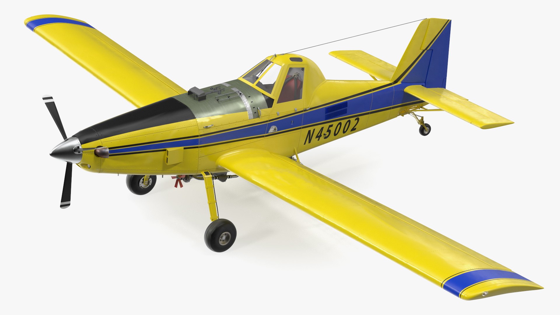 3D Agricultural Plane Air Tractor AT 502B Yellow Rigged model ...