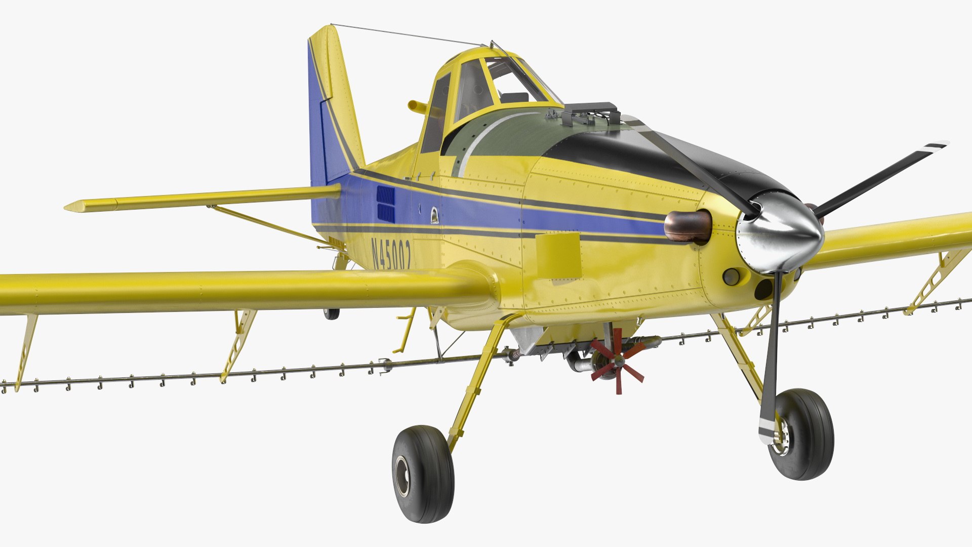 3D Agricultural Plane Air Tractor AT 502B Yellow Rigged model ...