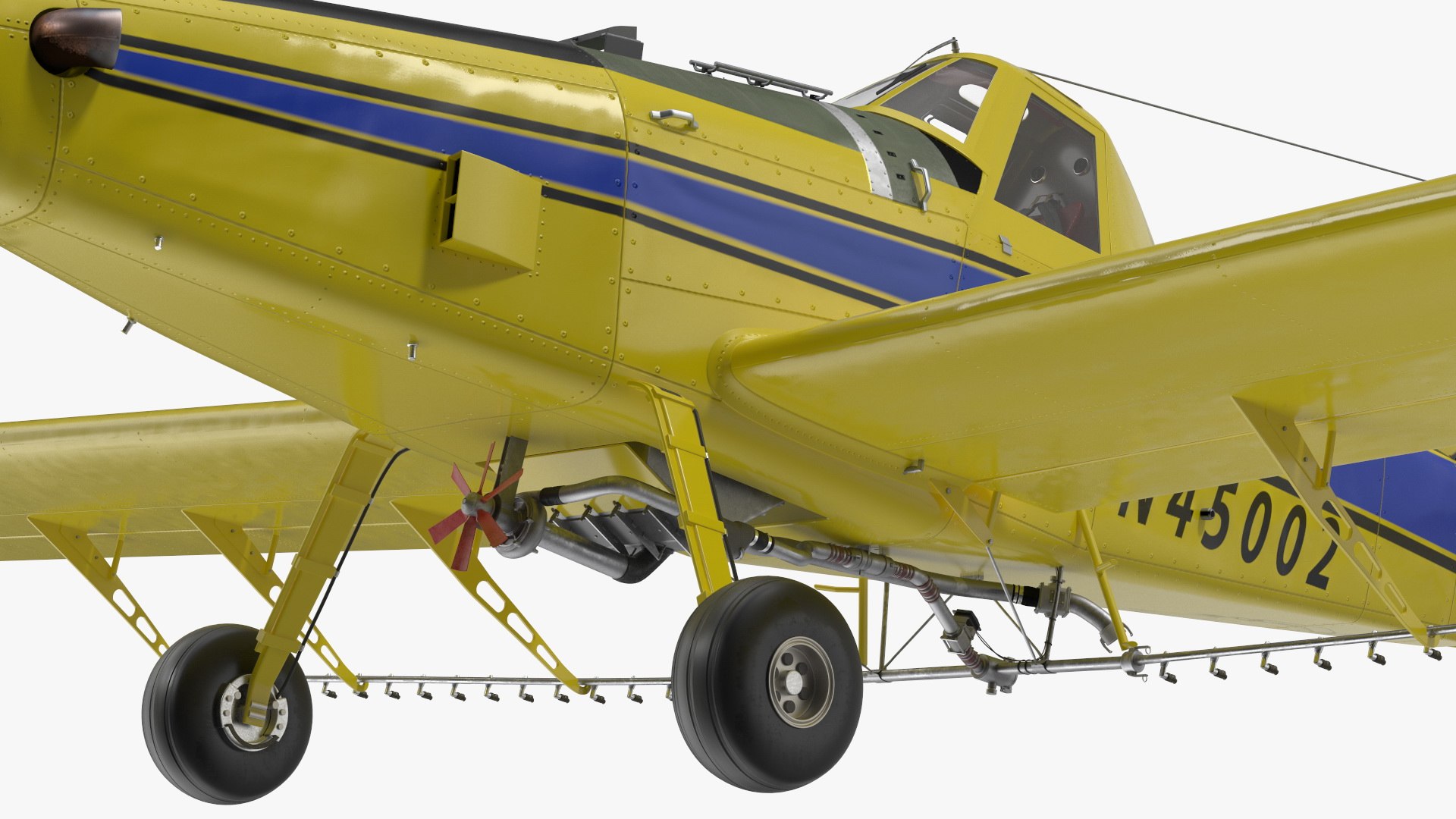 3D Agricultural Plane Air Tractor AT 502B Yellow Rigged model ...