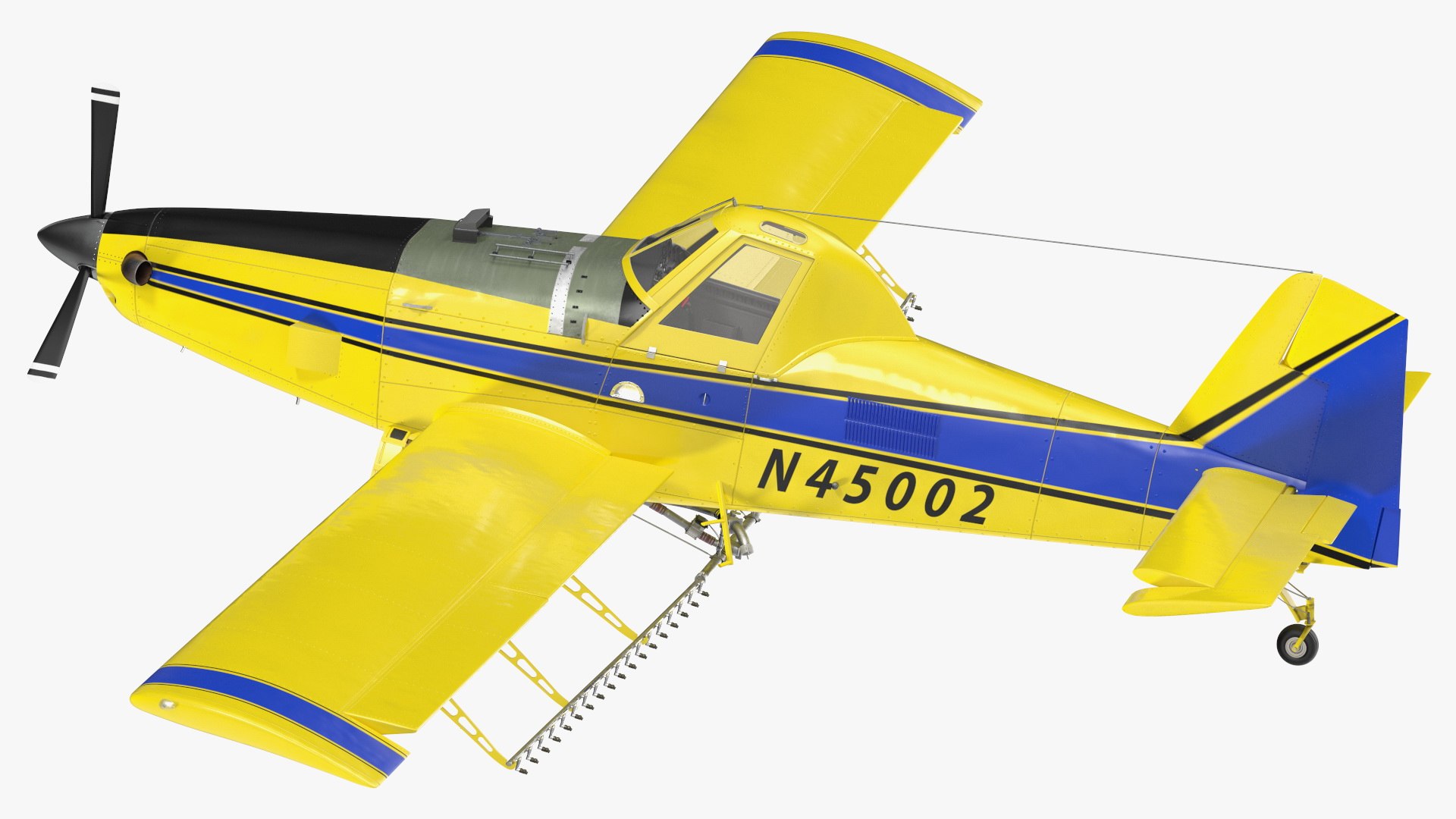 3D Agricultural Plane Air Tractor AT 502B Yellow Rigged model ...