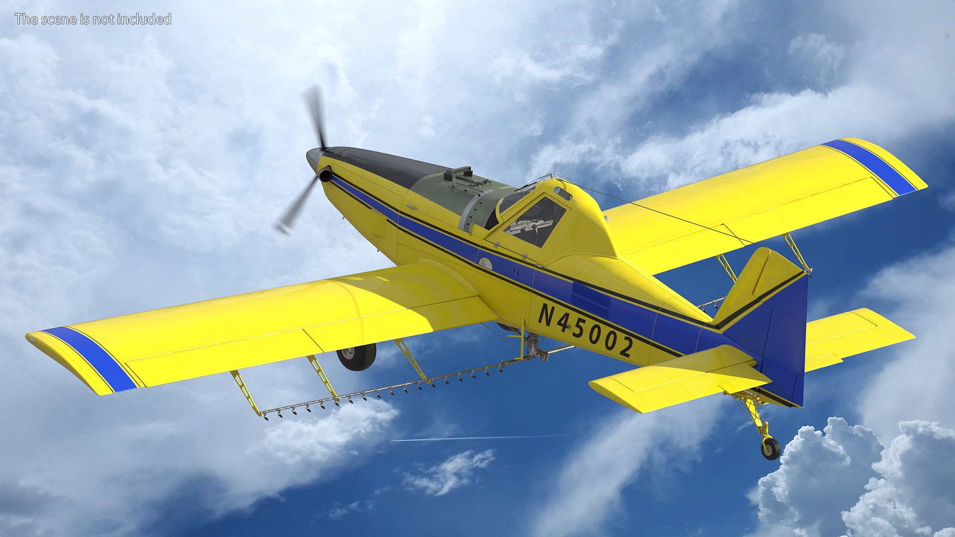 3D Agricultural Plane Air Tractor AT 502B Yellow Rigged model ...
