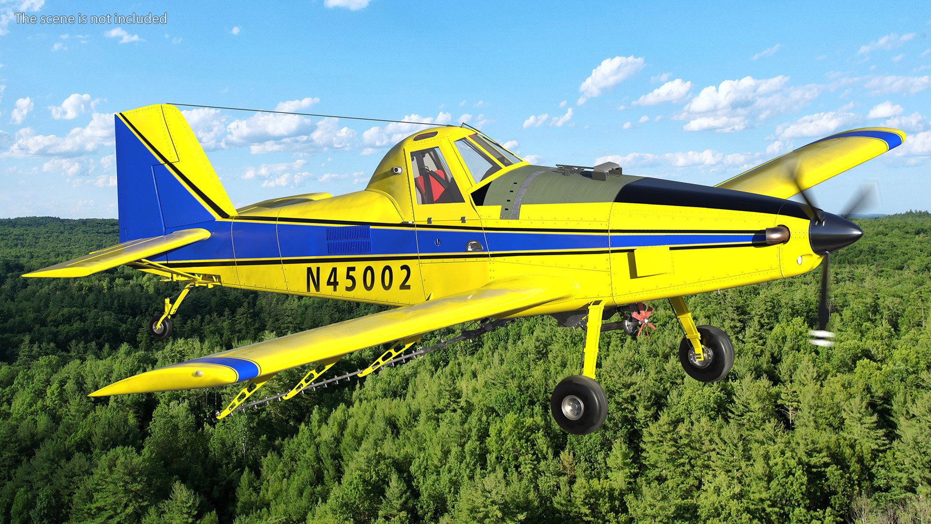 3D Agricultural Plane Air Tractor AT 502B Yellow Rigged model ...