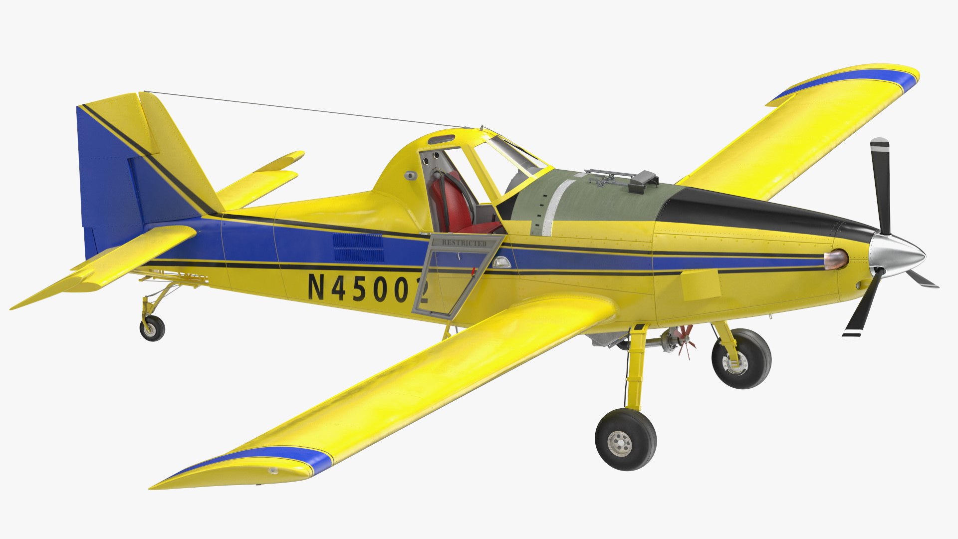 3D Agricultural Plane Air Tractor AT 502B Yellow Rigged model ...