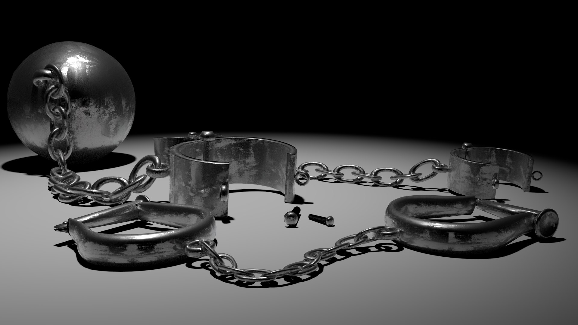 Medieval Shackles 3d Obj