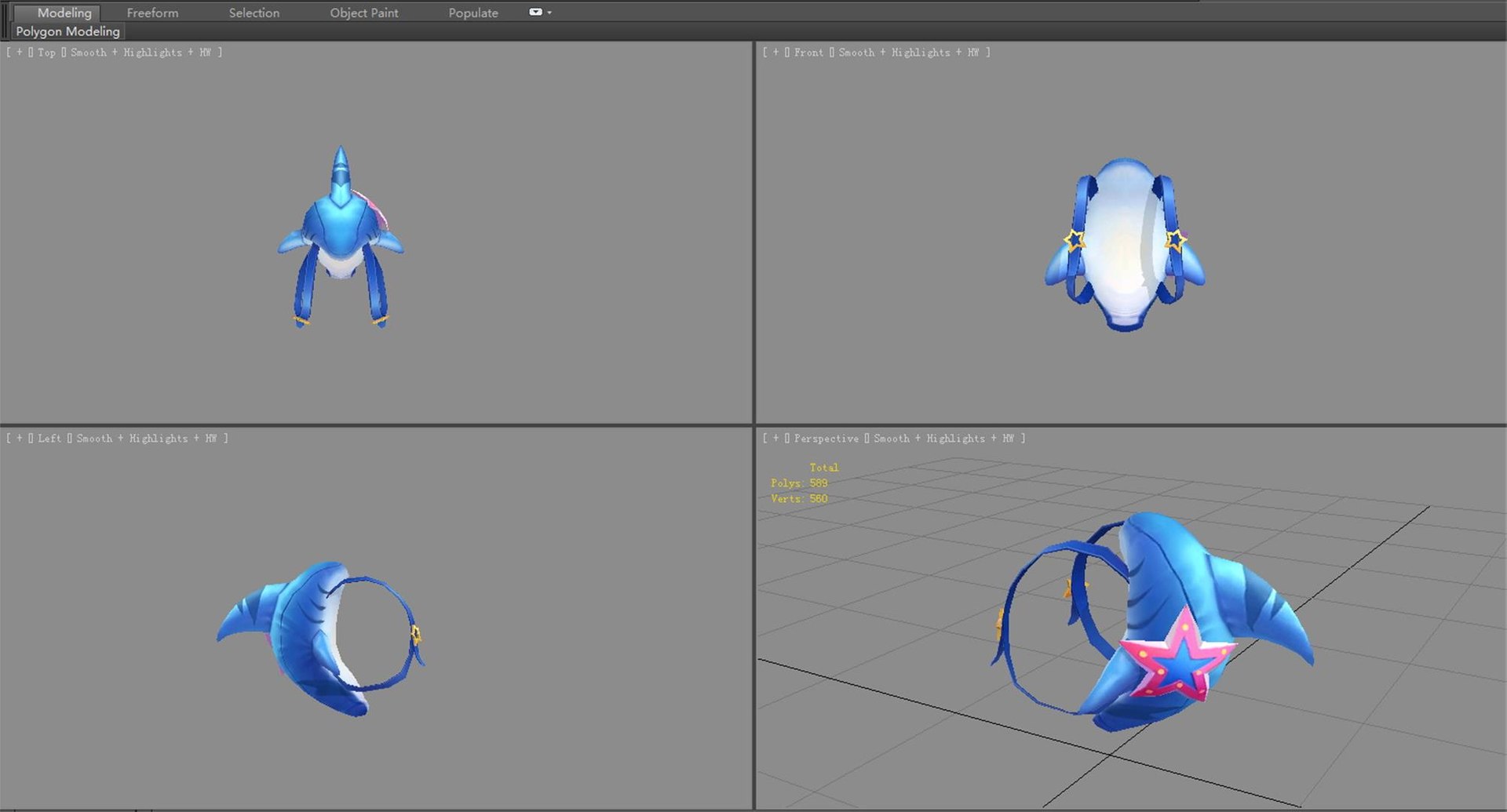 Cartoon Shark Backpack 3D - TurboSquid 2107088