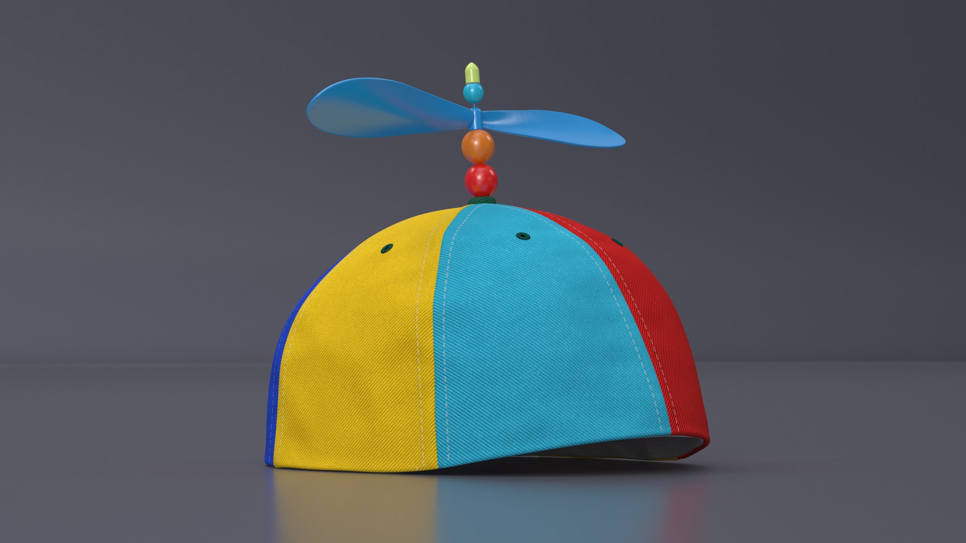 Child Multi Colored Propeller Hat Brimless Model - TurboSquid 2195927