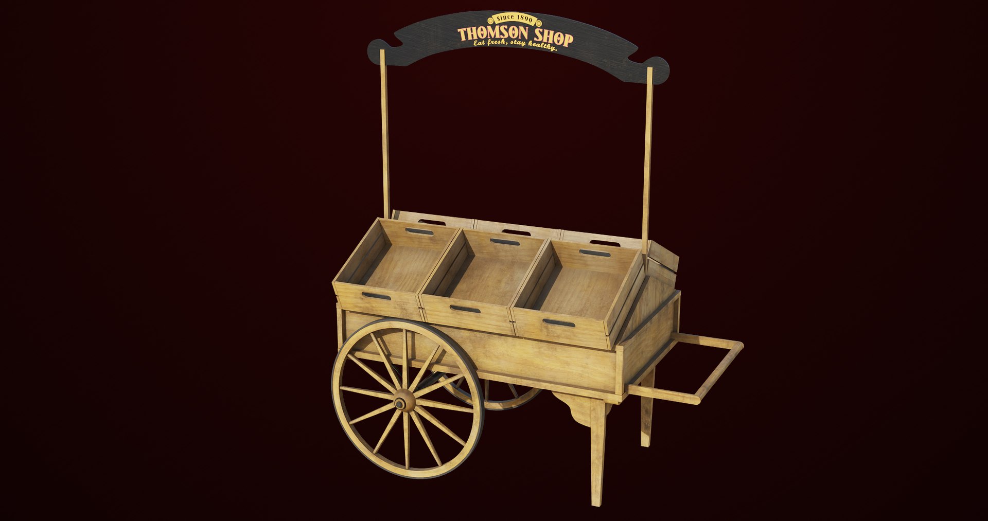 3D Wooden Wagon Cart07 All PBR Textures Included - TurboSquid 2001611