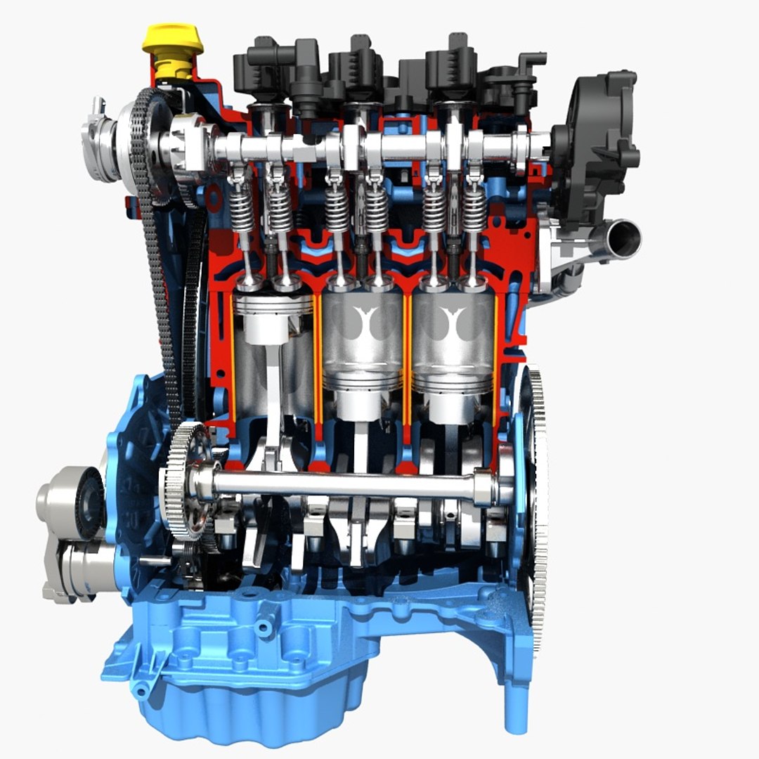 Petrol Engine Cutaway 3D - TurboSquid 1441377