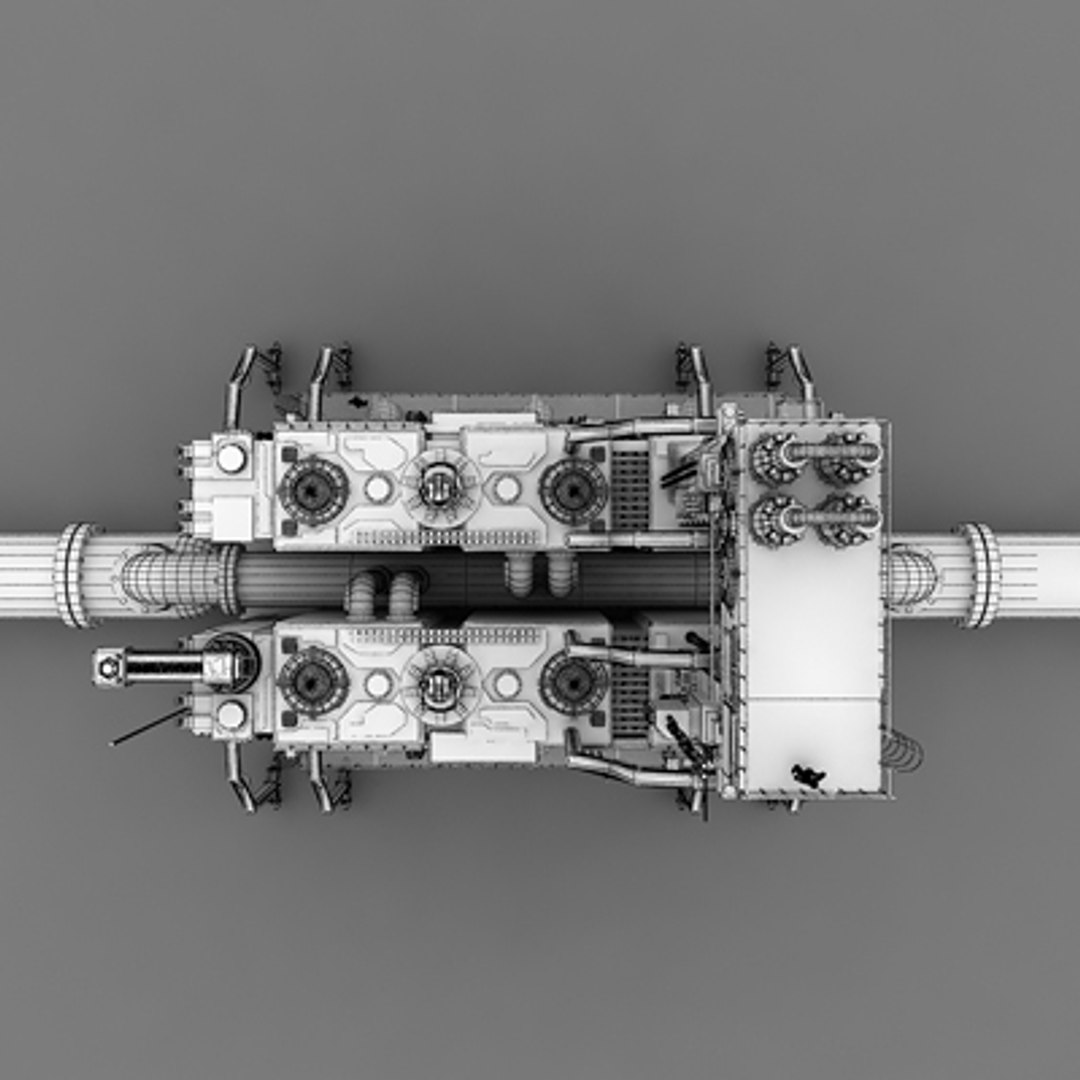 Sci-fi Power Relay Station 3d Obj