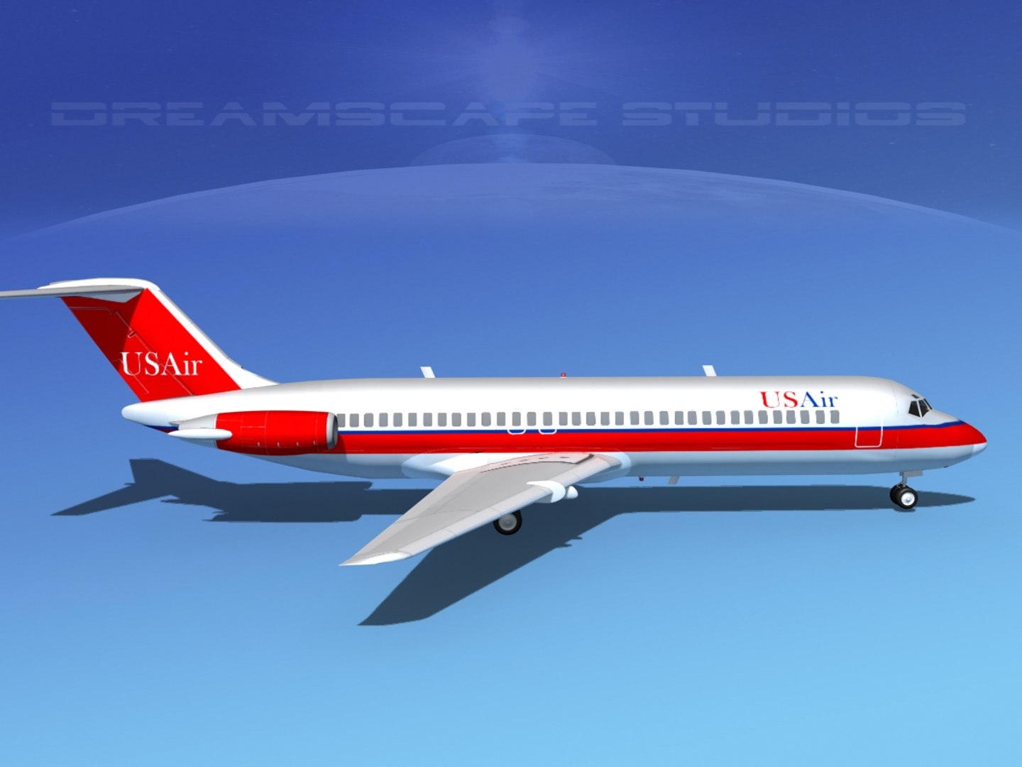 3d Dc-9-30 Dc-9 Model