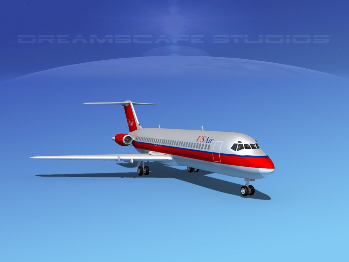 3d Dc-9-30 Dc-9 Model