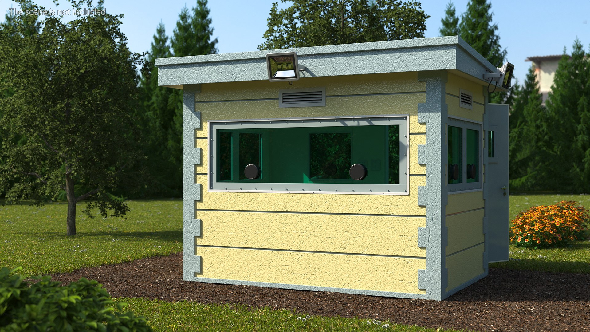 Outdoor Bullet Resistant Security Booth Model - TurboSquid 1828082