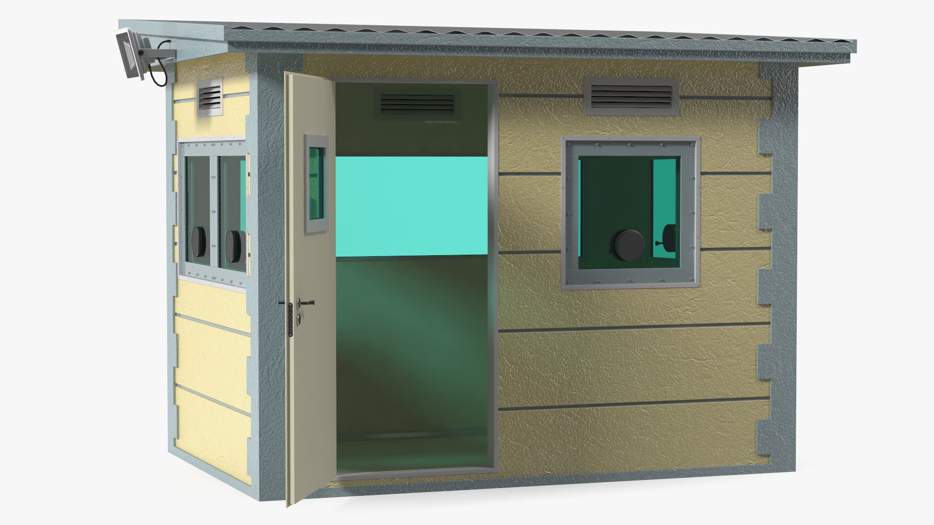 Outdoor Bullet Resistant Security Booth Model - TurboSquid 1828082