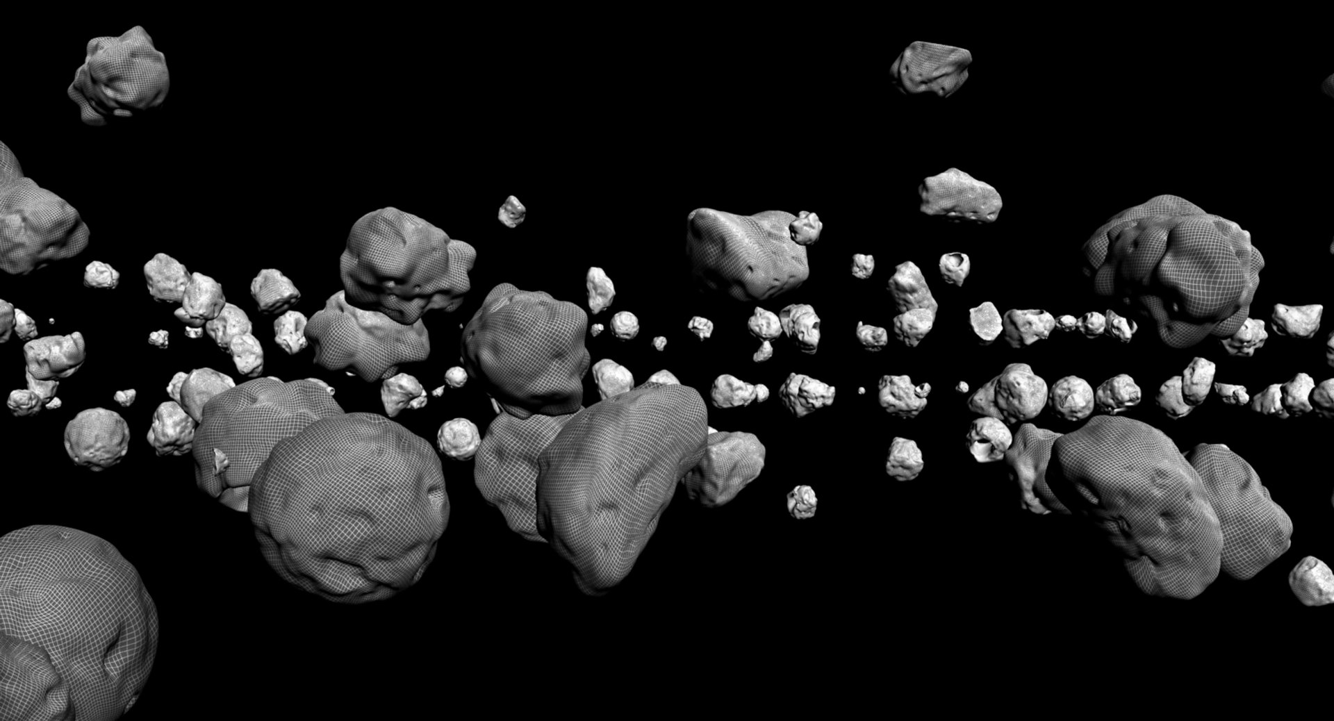 3d Asteroid Belt